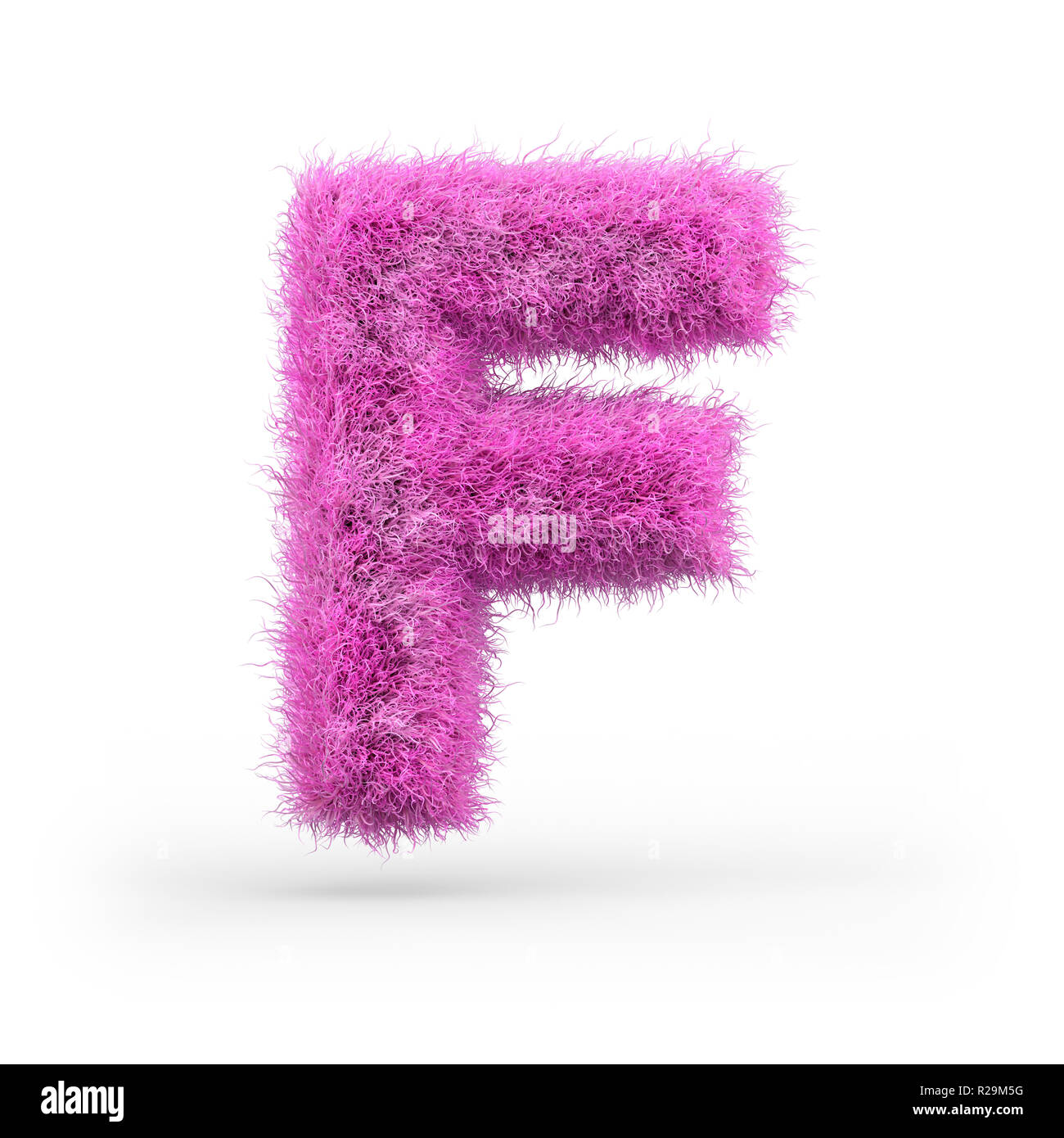 Uppercase fluffy and furry font made of fur texture for poster printing ...
