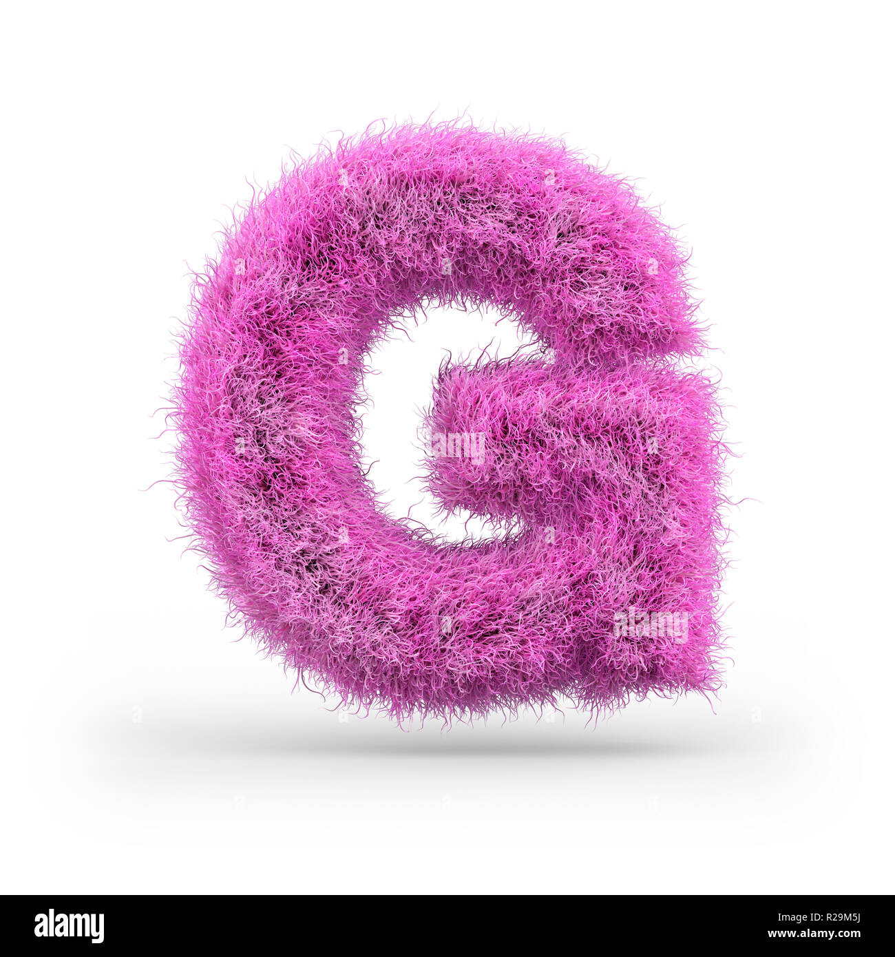Uppercase fluffy and furry font made of fur texture for poster printing ...