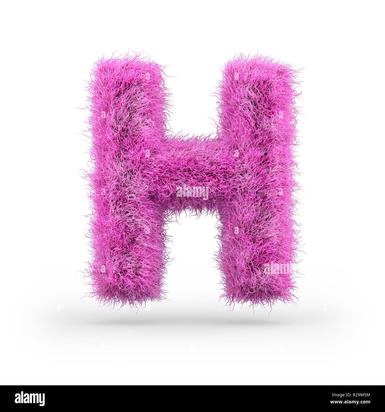 Uppercase fluffy and furry font made of fur texture for poster printing ...