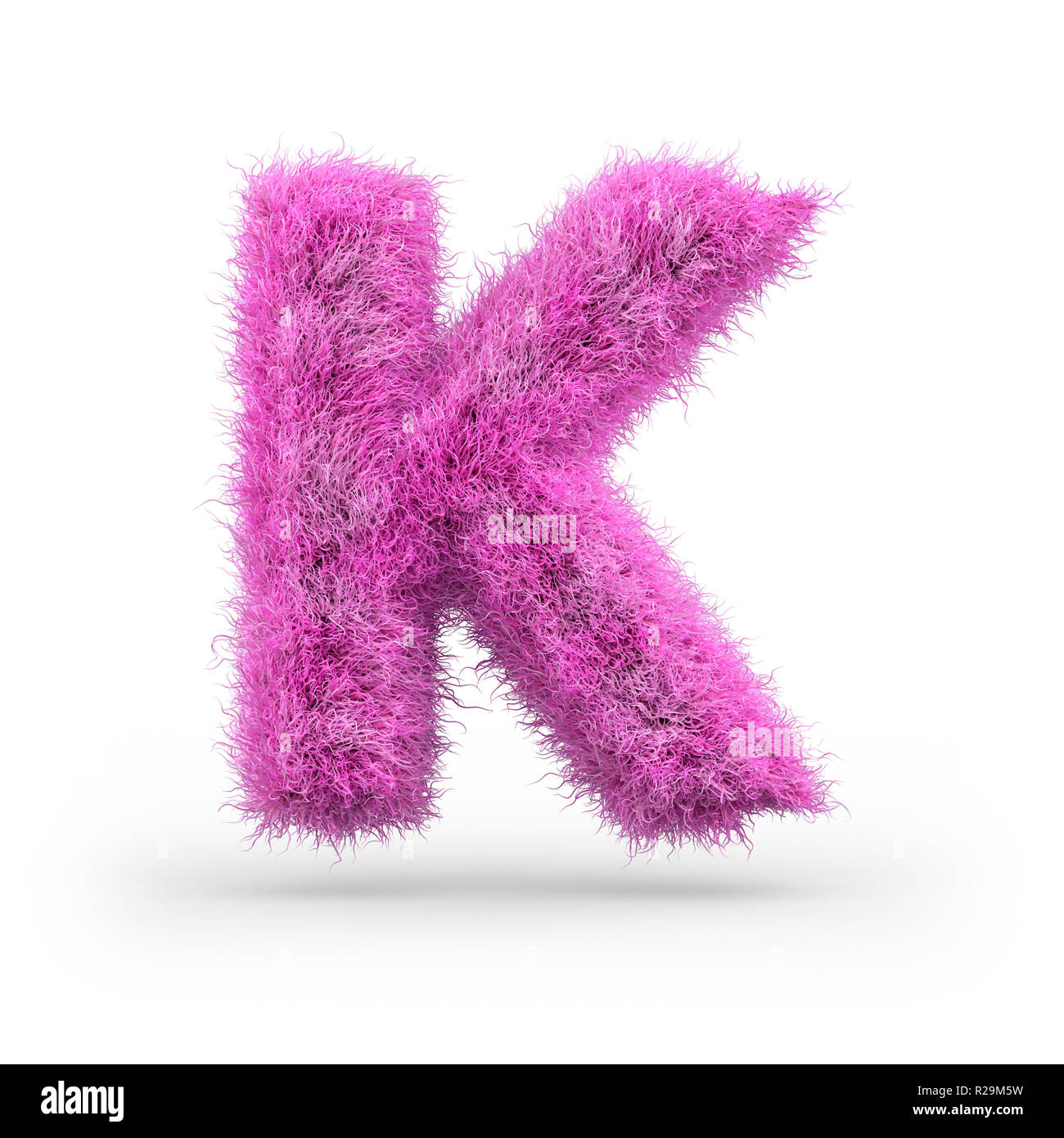 Uppercase fluffy and furry font made of fur texture for poster printing ...