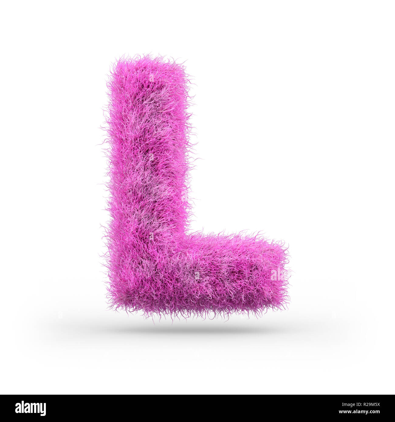 Uppercase fluffy and furry font made of fur texture for poster printing ...