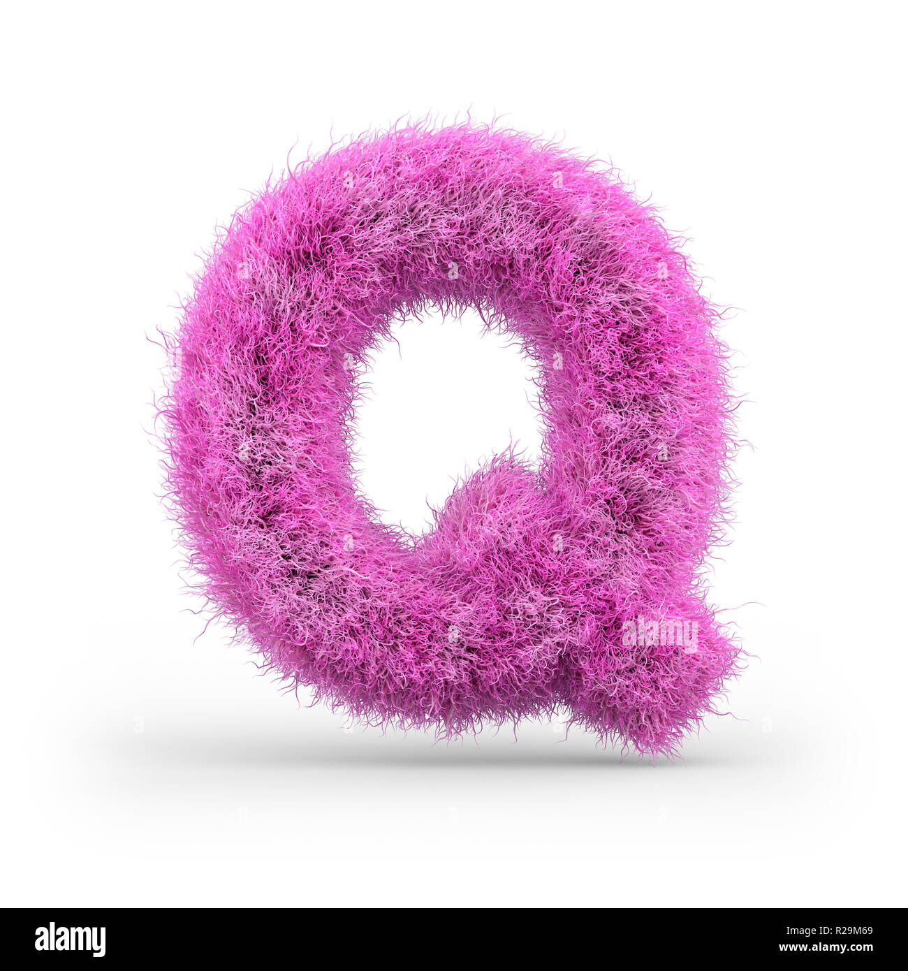 Uppercase fluffy and furry font made of fur texture for poster printing ...