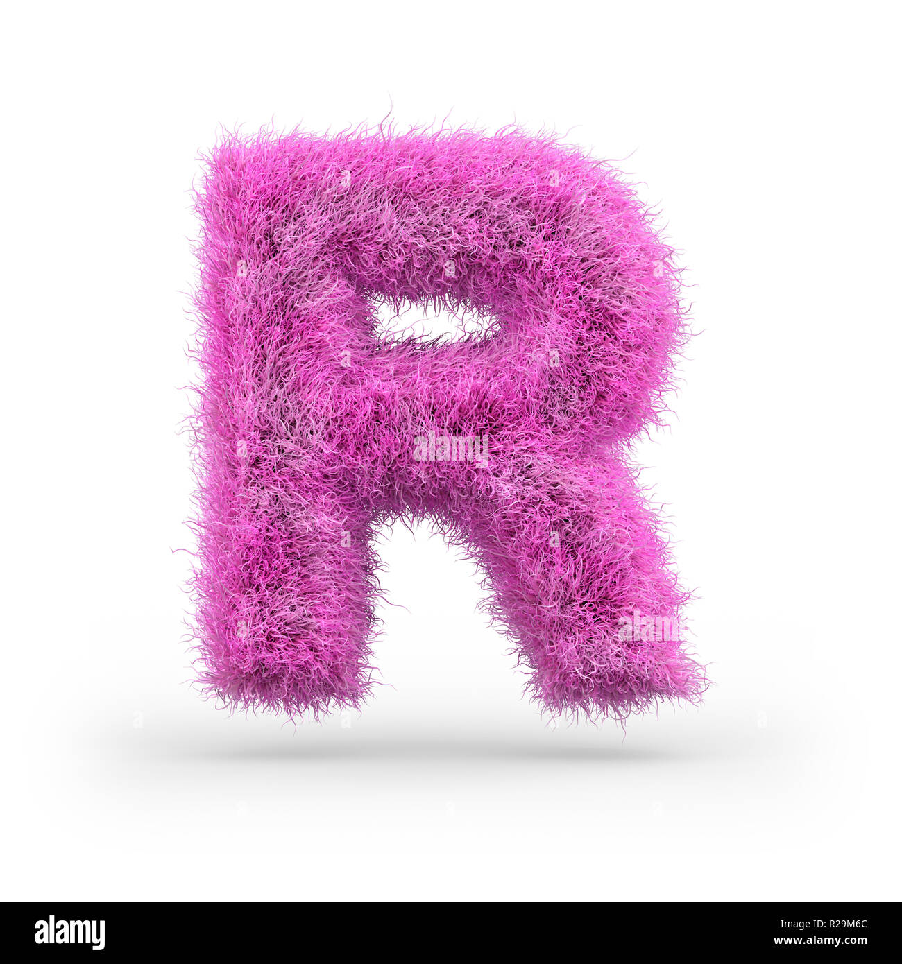 Uppercase fluffy and furry font made of fur texture for poster printing ...