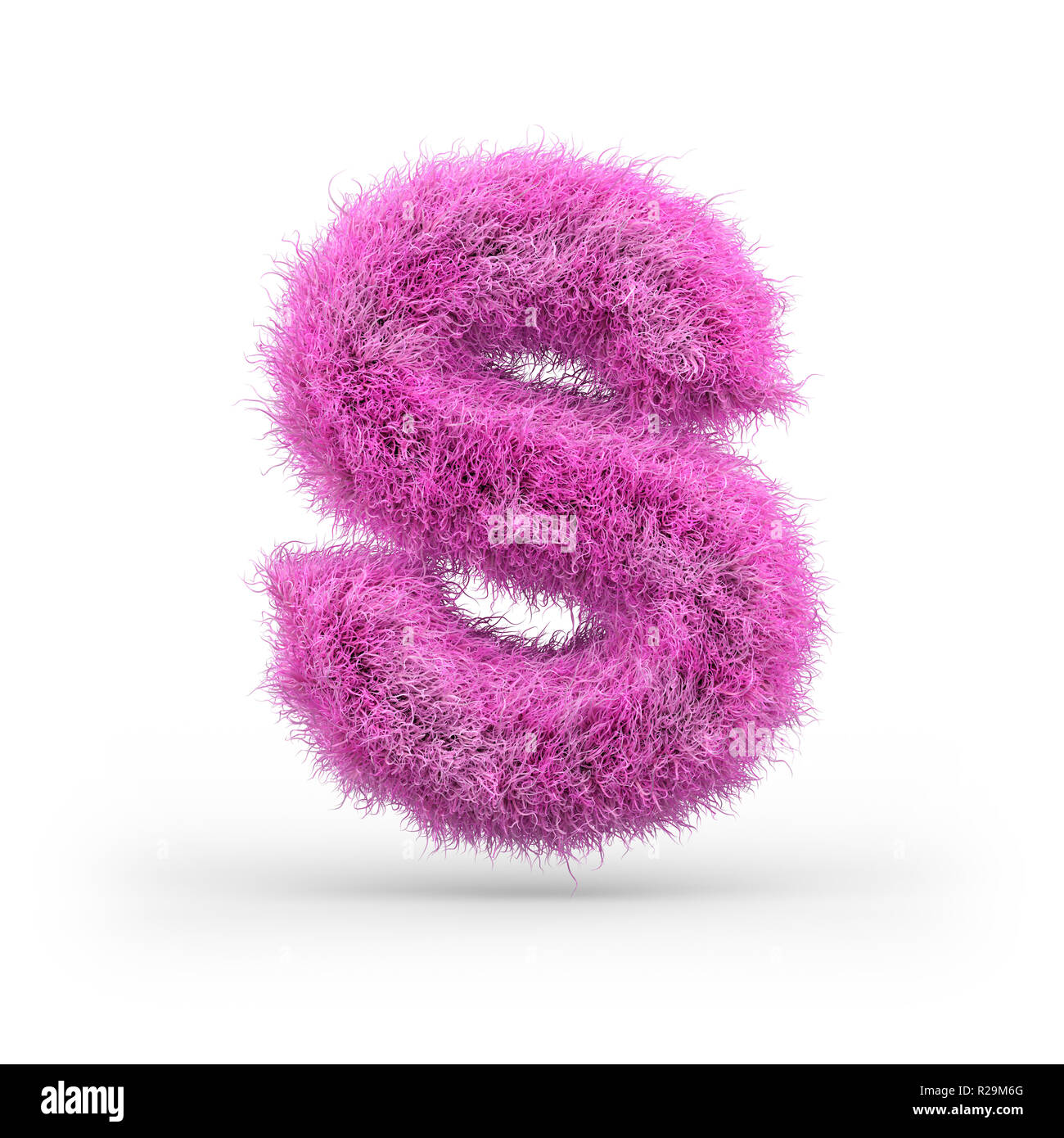 Uppercase fluffy and furry font made of fur texture for poster printing ...