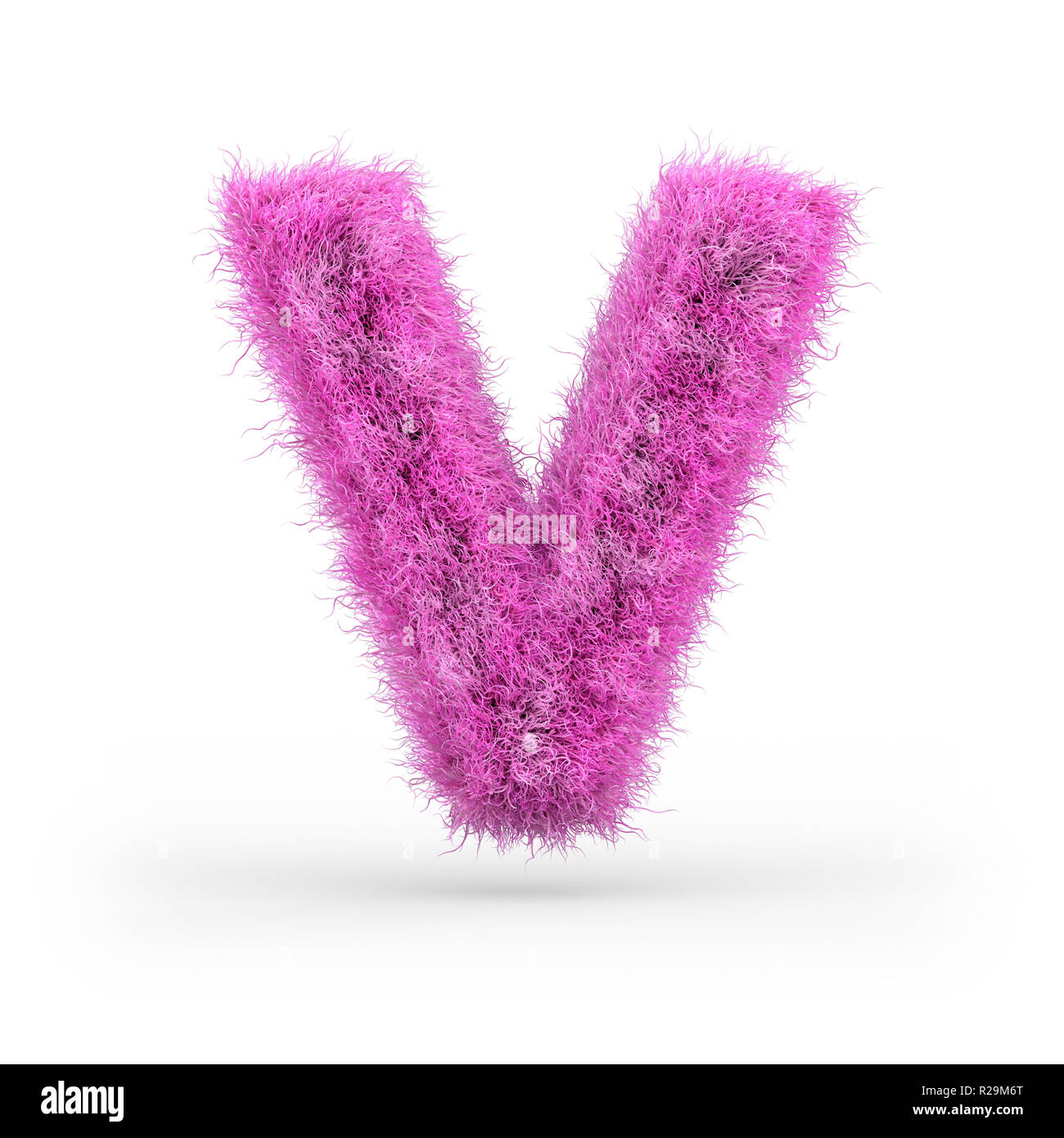 Uppercase fluffy and furry font made of fur texture for poster printing ...