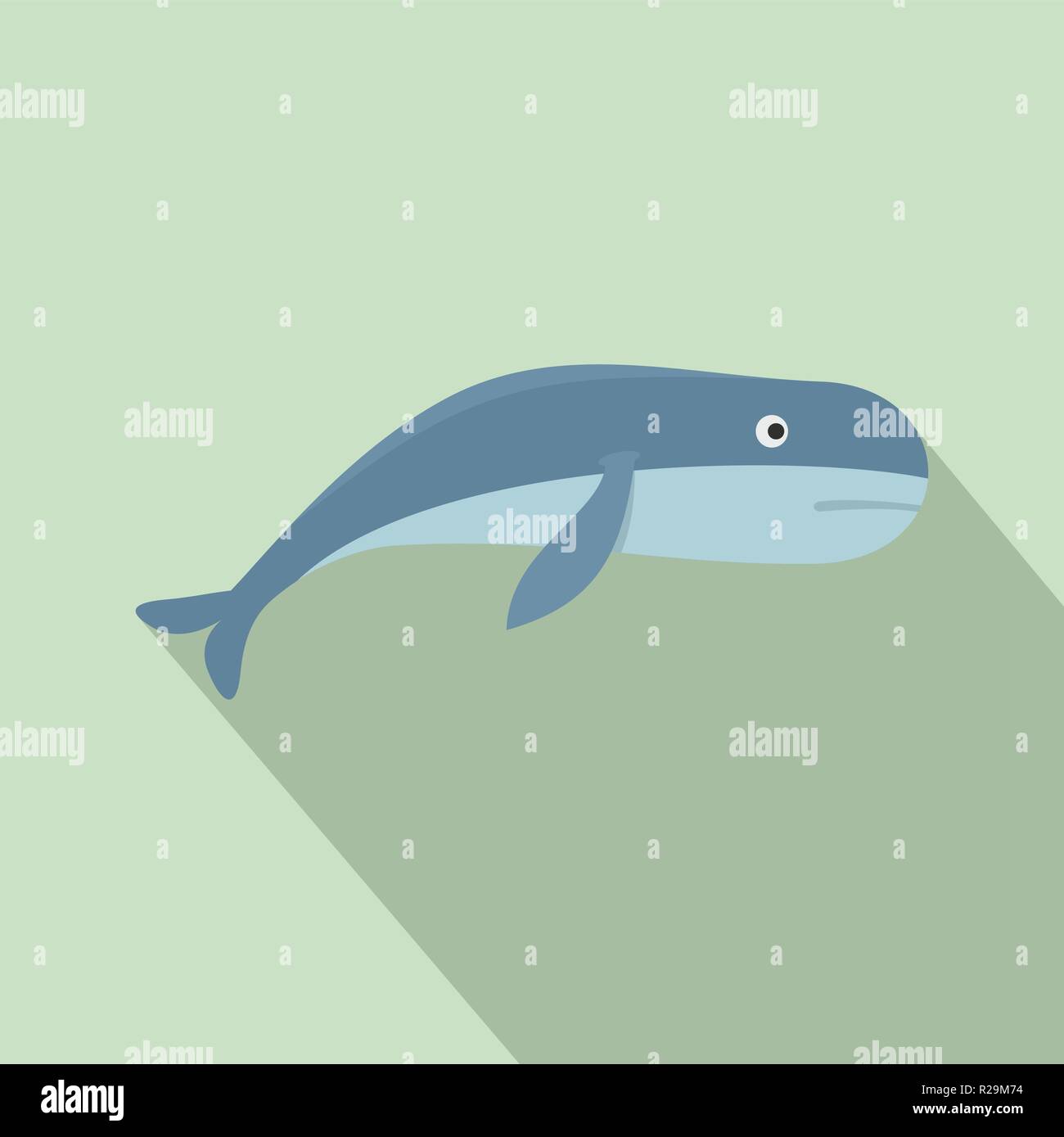 Blue whale icon. Flat illustration of blue whale vector icon for web ...