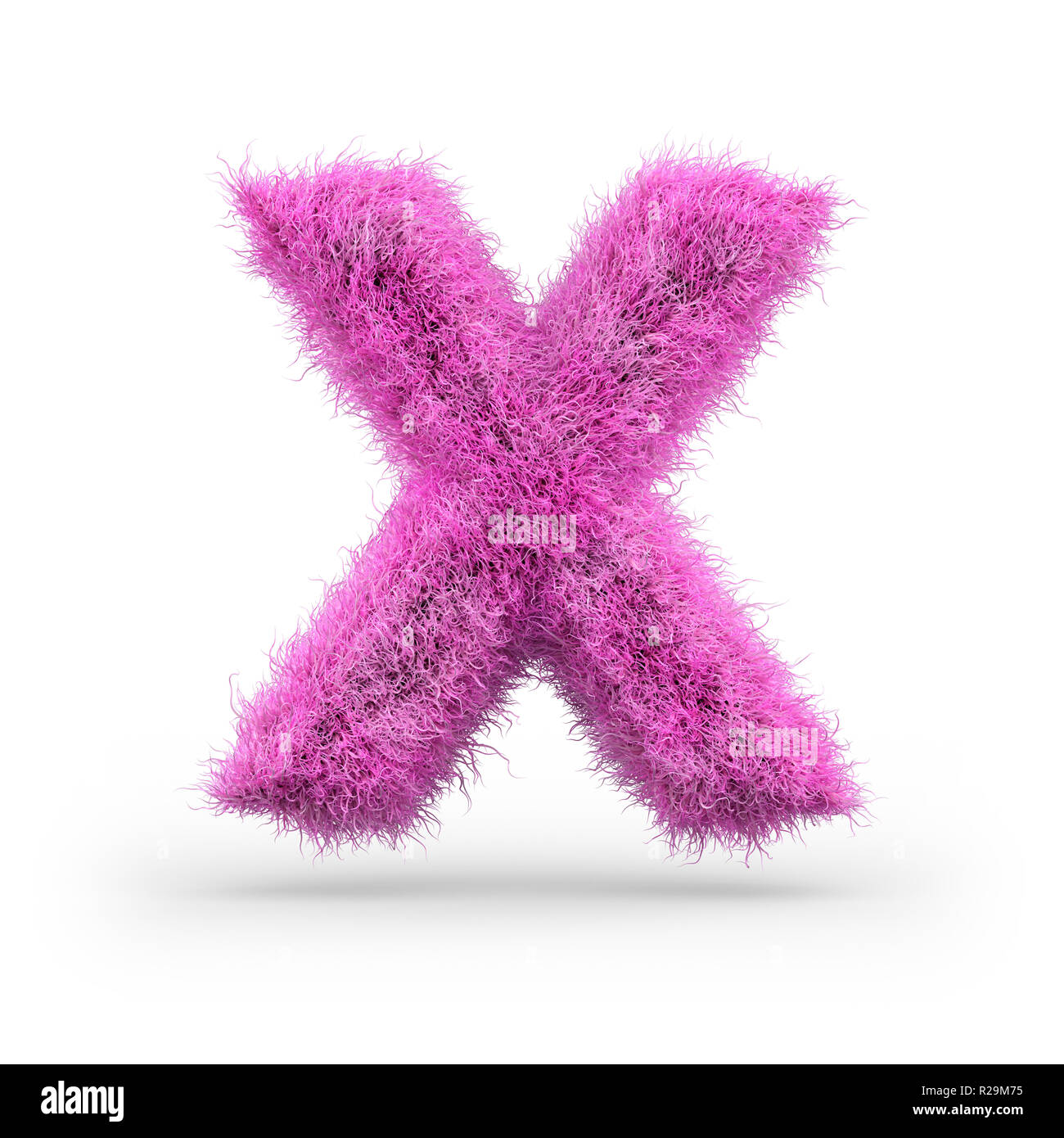 Uppercase fluffy and furry font made of fur texture for poster printing ...