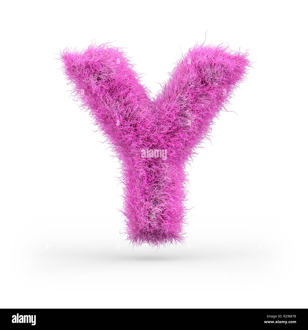 Uppercase fluffy and furry font made of fur texture for poster printing ...