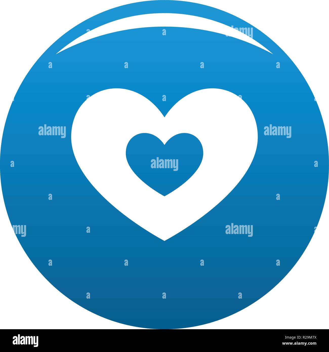 Double heart icon. Simple illustration of double heart vector icon for ...