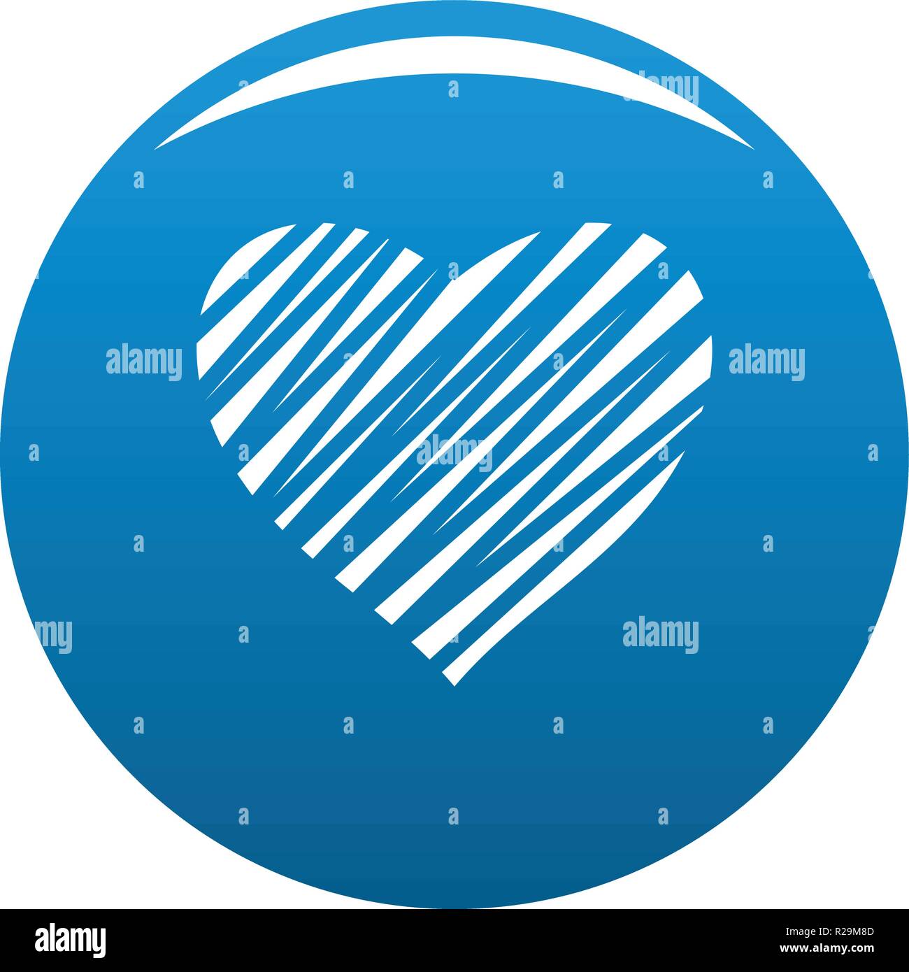 Shaded heart icon. Simple illustration of shaded heart vector icon for ...