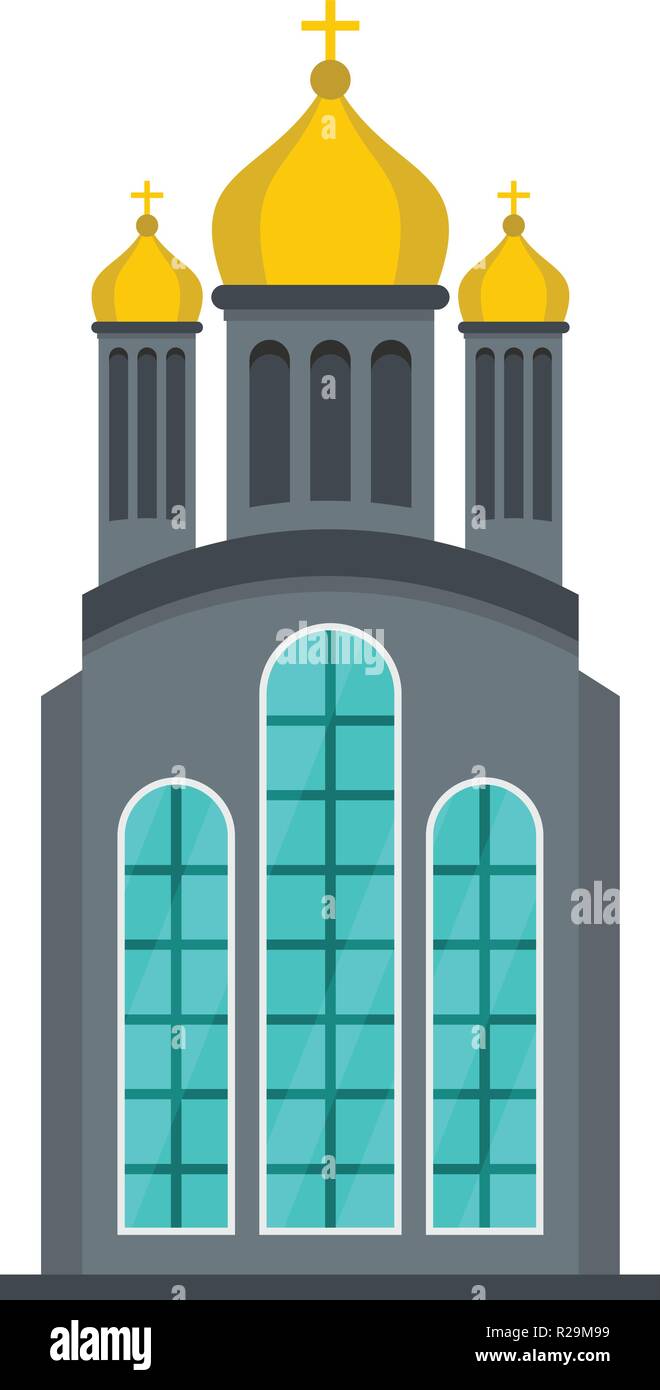 Eastern church icon. Flat illustration of eastern church vector icon ...
