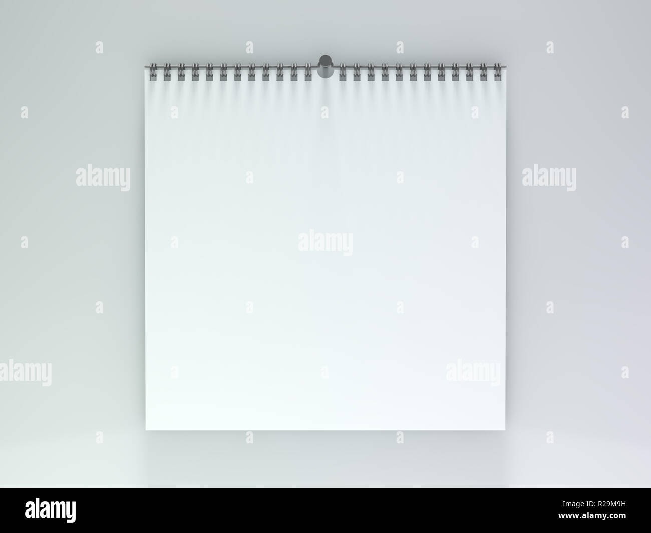 Blank wall calendar with spring. 3D rendering Stock Photo - Alamy