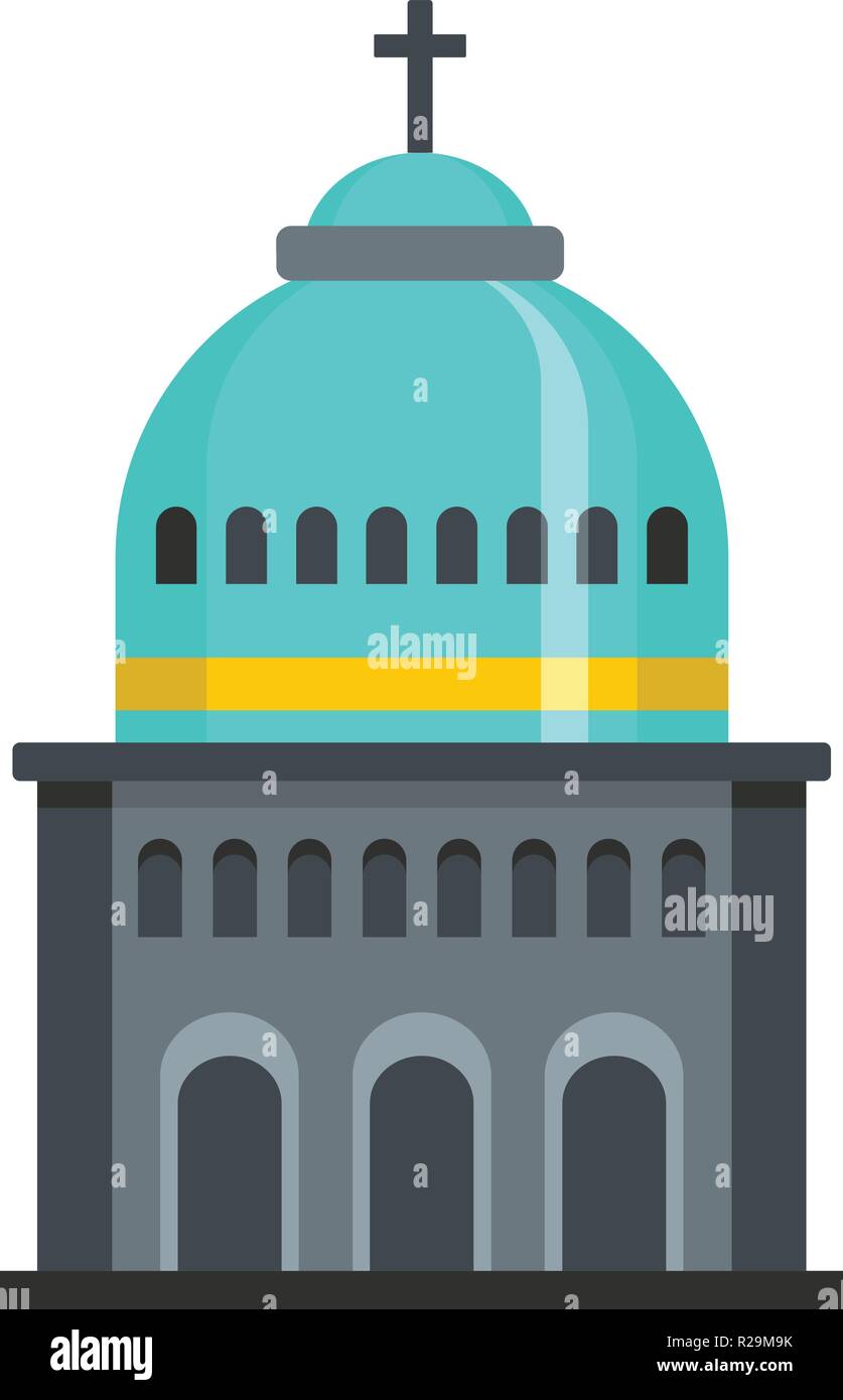 Muslim church icon. Flat illustration of muslim church vector icon for ...