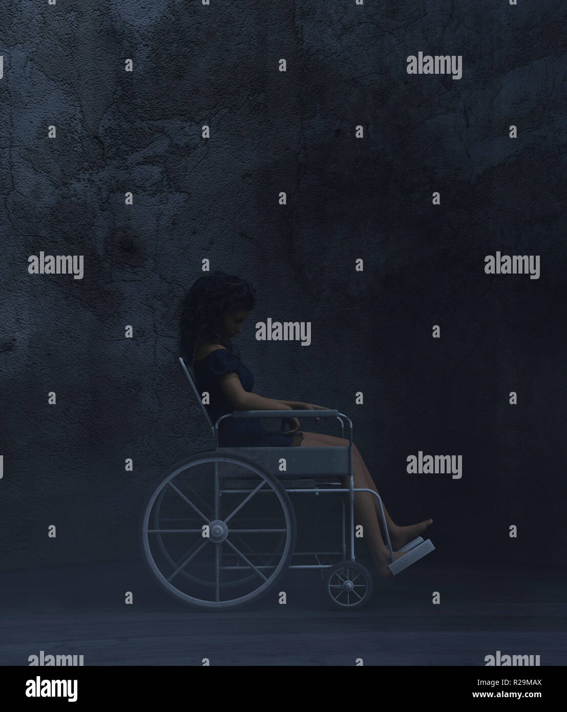 Creepy wheelchair hi-res stock photography and images - Alamy