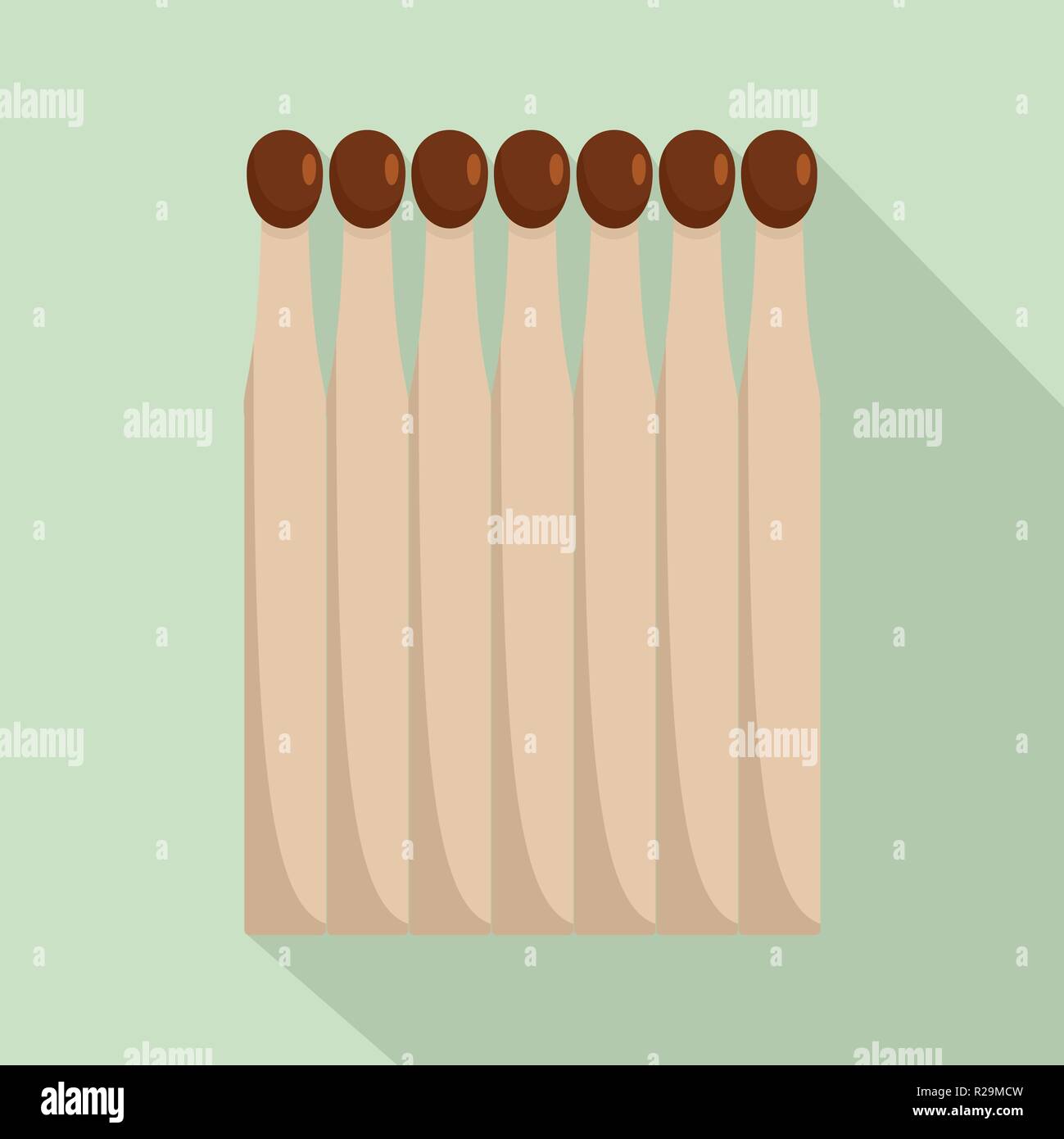 Wood matches icon. Flat illustration of wood matches vector icon for ...
