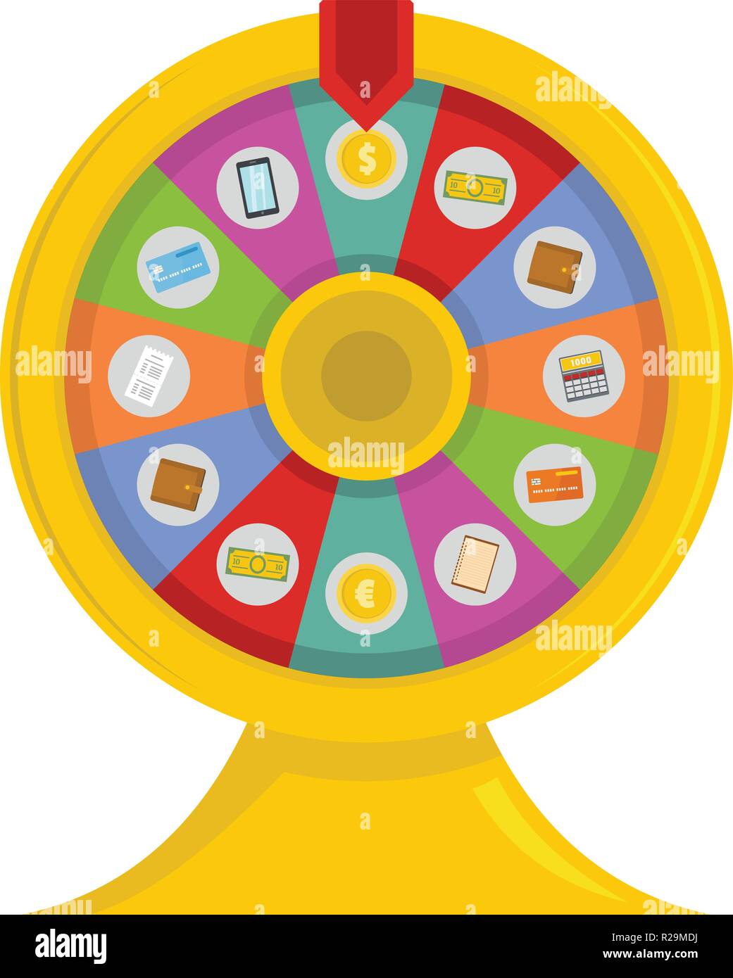 Lucky wheel icon. Flat illustration of lucky wheel vector icon for web ...