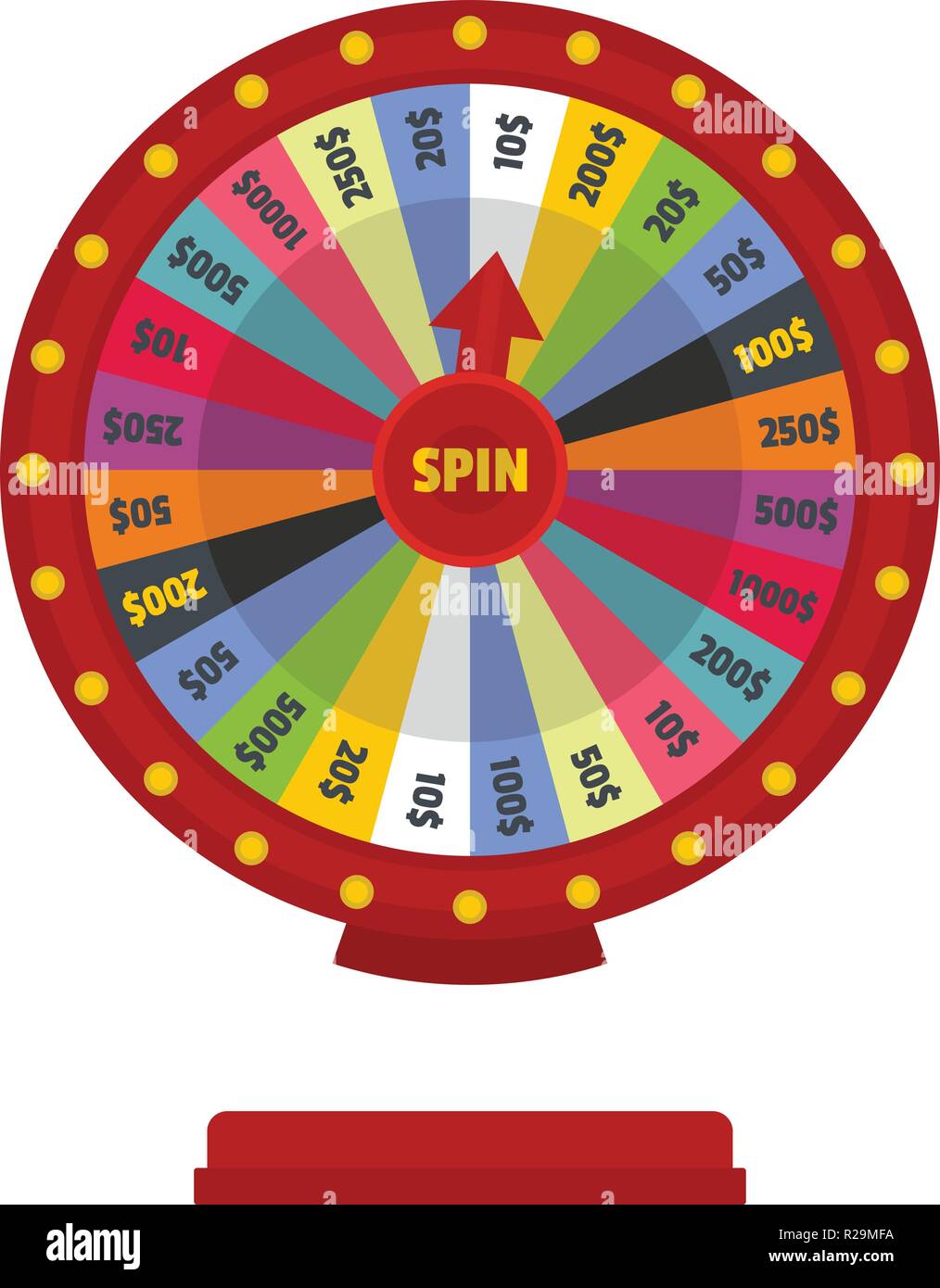 Casino wheel icon. Flat illustration of casino wheel vector icon for ...