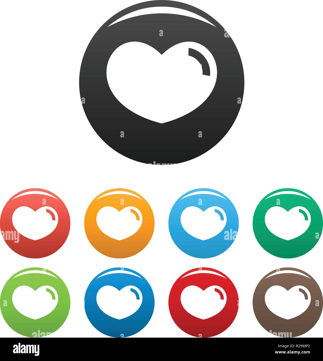 Loving heart icon. Simple illustration of loving heart vector icons set ...