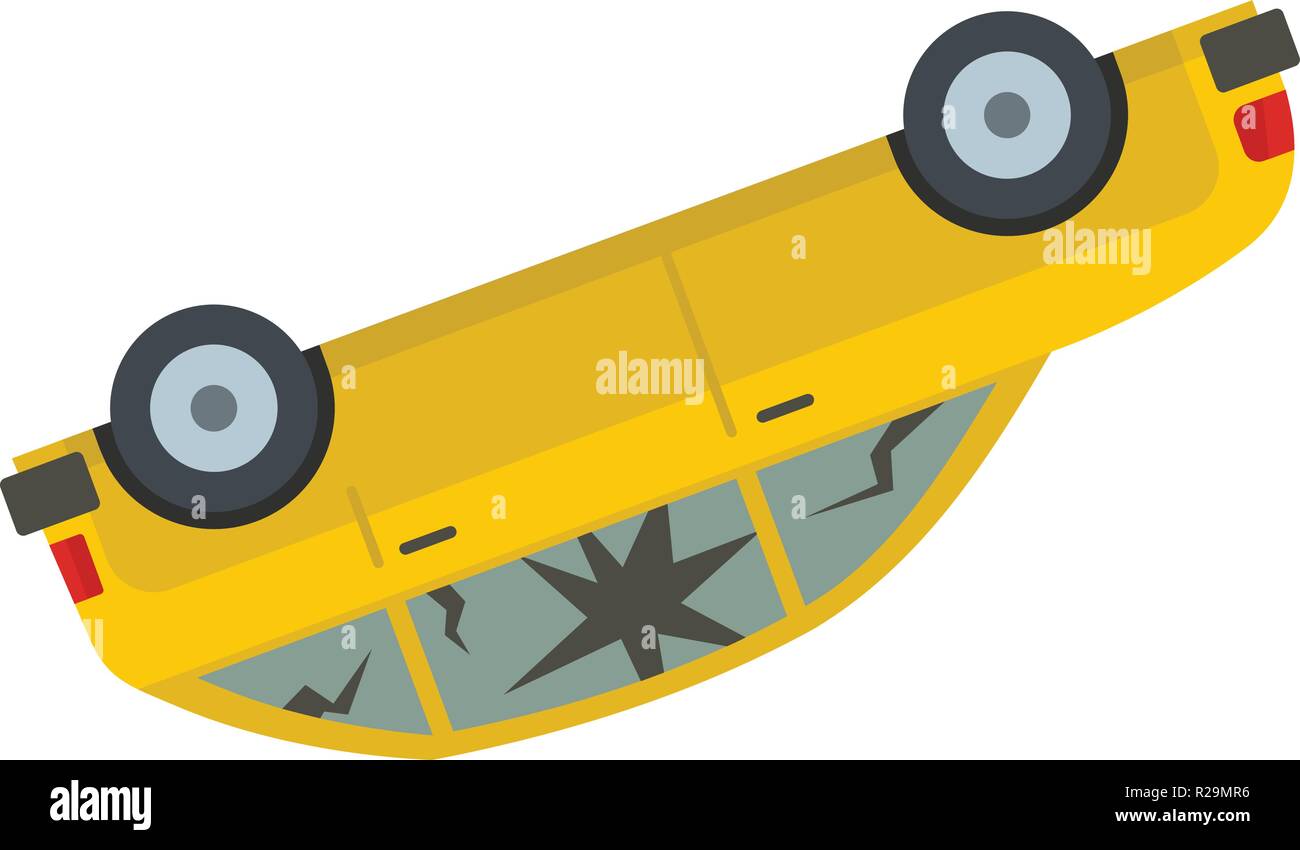 Turned car icon. Flat illustration of turned car vector icon for web ...