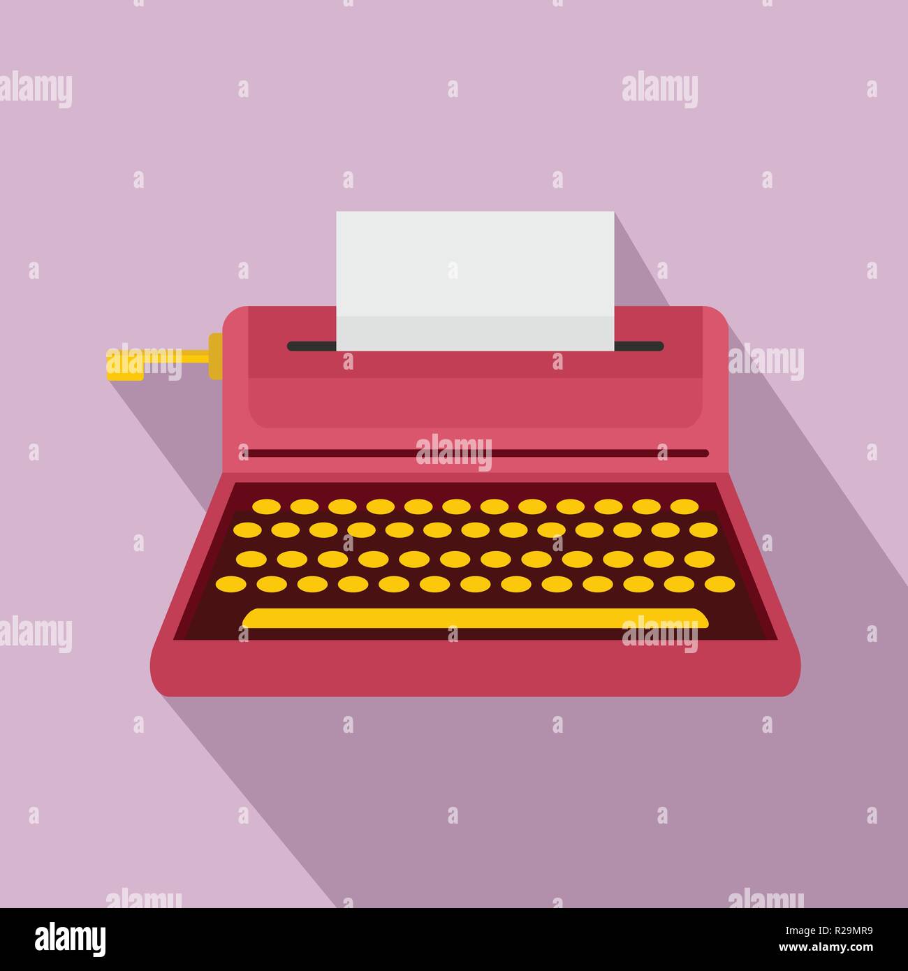 Retro style typewriter icon. Flat illustration of retro style ...