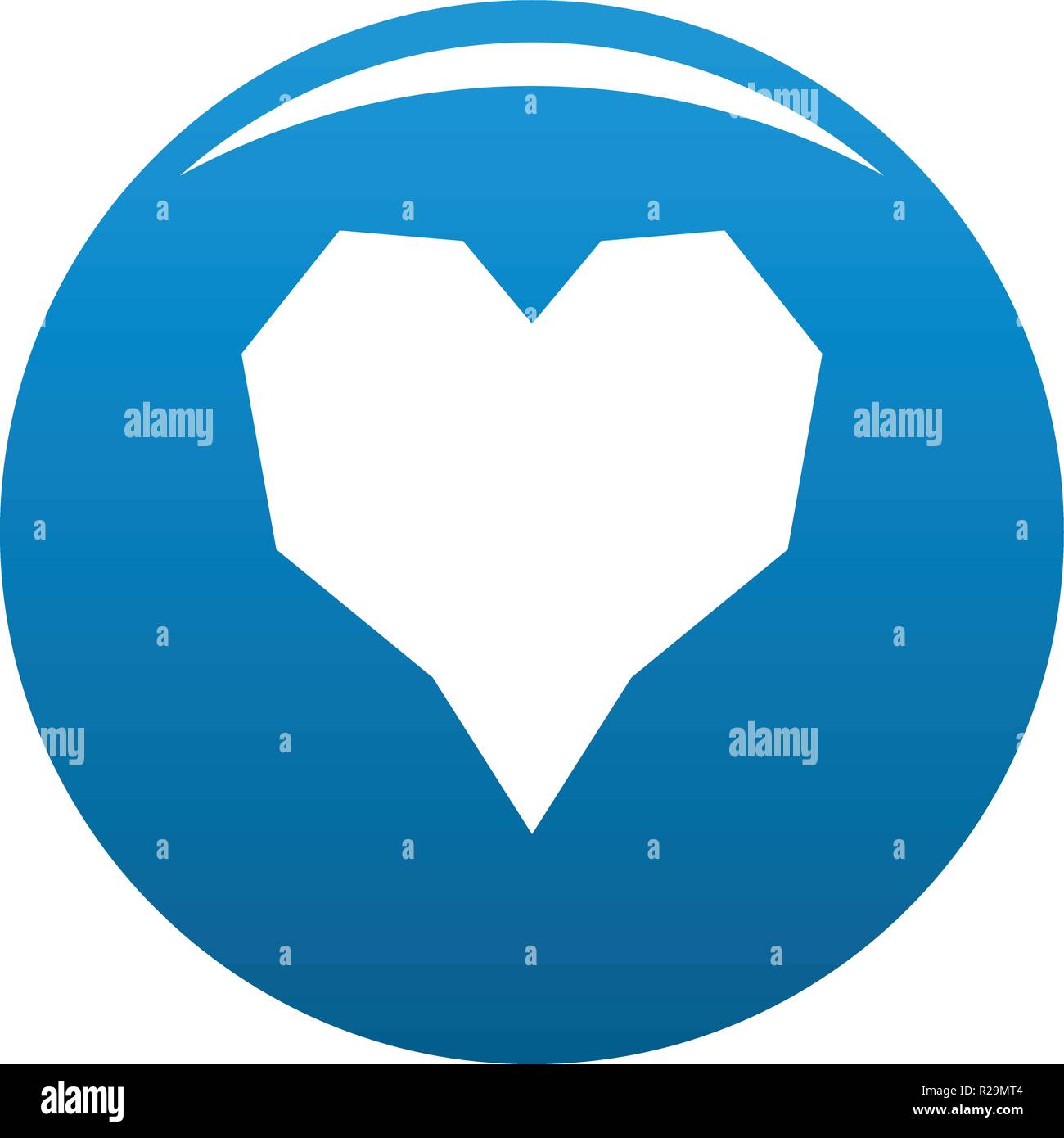 Angular heart icon. Simple illustration of angular heart vector icon ...