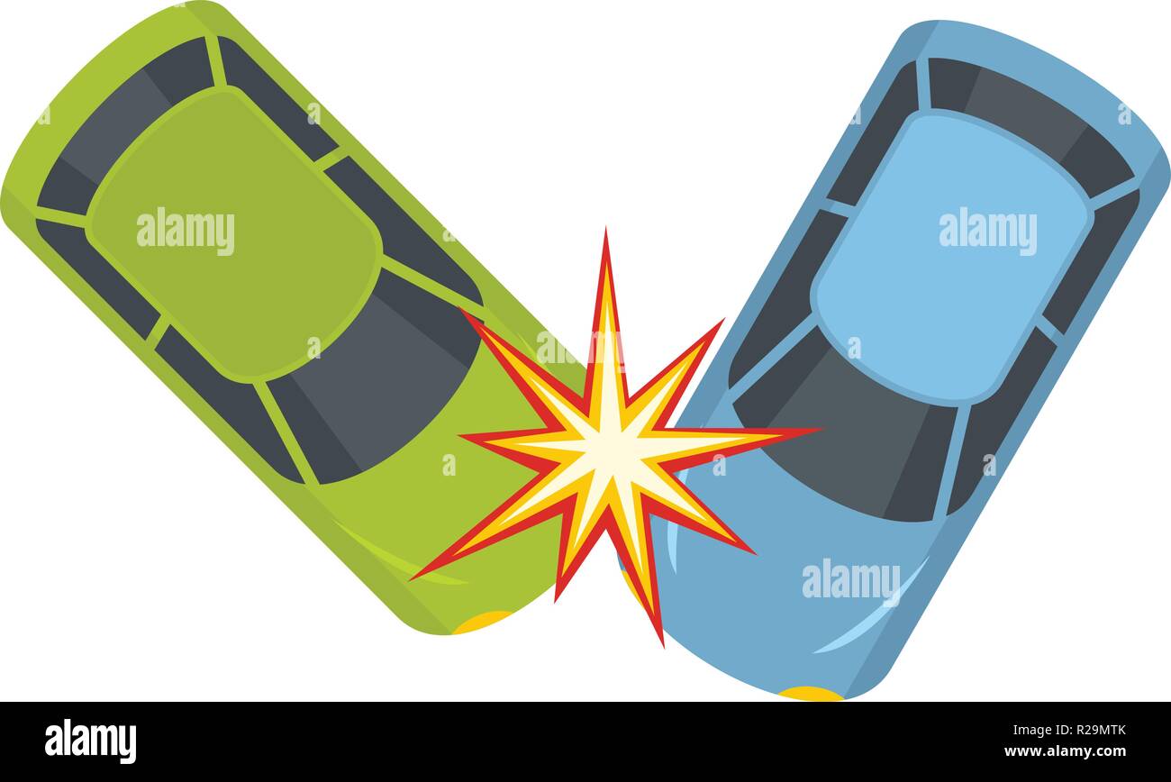 Hard collision icon. Flat illustration of hard collision vector icon ...