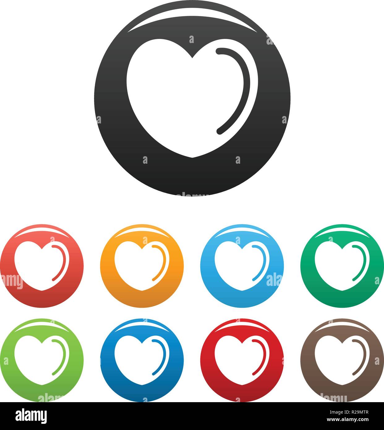 Poisoned heart icon. Simple illustration of poisoned heart vector icons ...