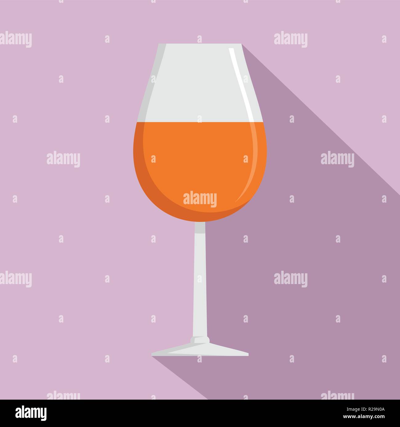 Glass of cognac icon. Flat illustration of glass of cognac vector icon ...