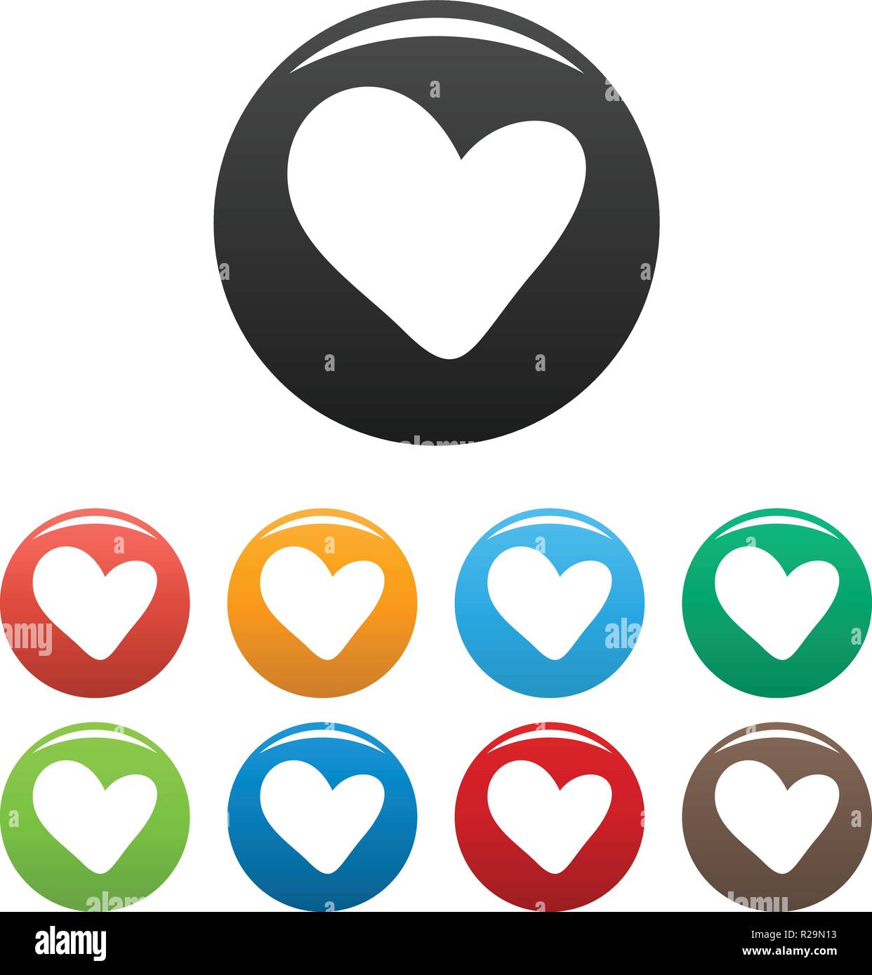 True heart icon. Simple illustration of true heart vector icons set ...
