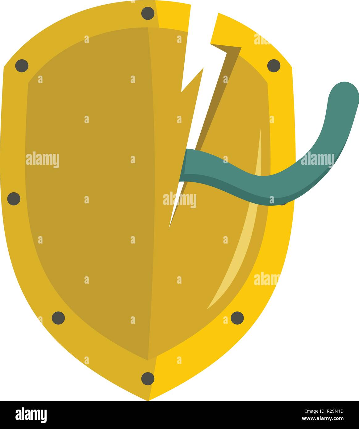 Bad security icon. Flat illustration of bad security vector icon for ...