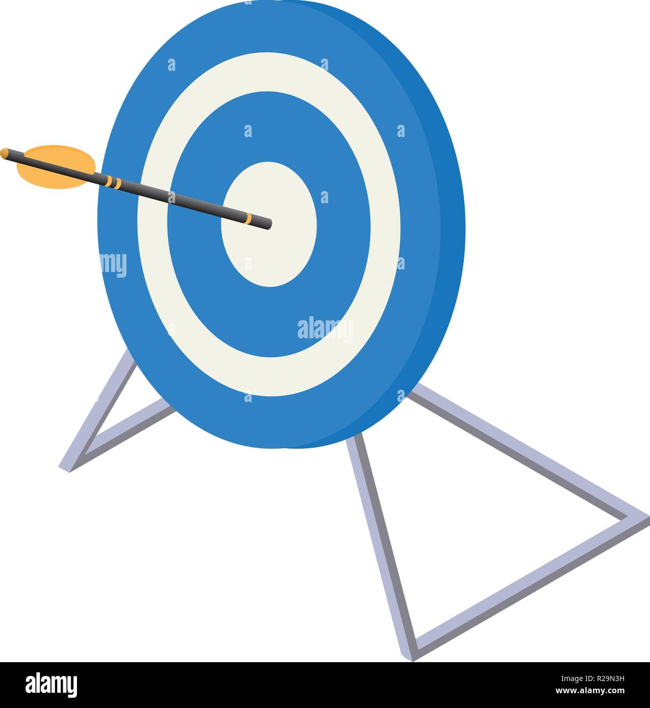 Blue white target icon. Isometric of blue white target vector icon for ...