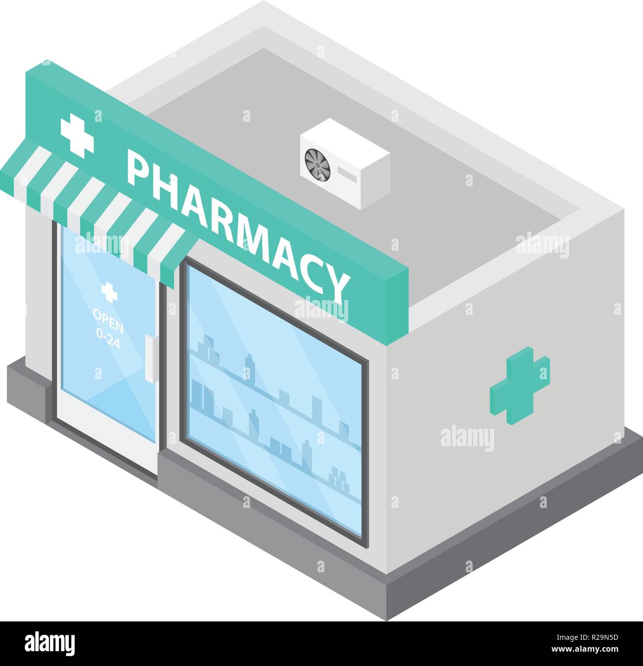 Pharmacy icon. Isometric of pharmacy vector icon for web design ...