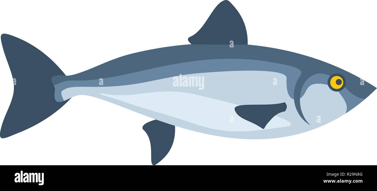 Ocean fish icon. Flat illustration of ocean fish vector icon for web ...