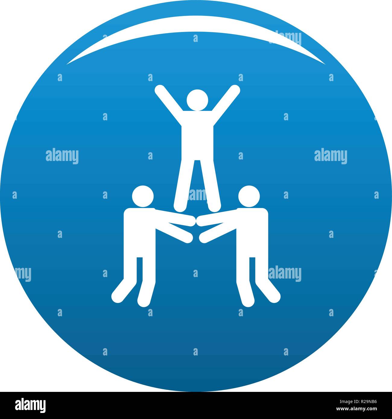 Happy teamwork icon. Simple illustration of happy teamwork vector icon ...