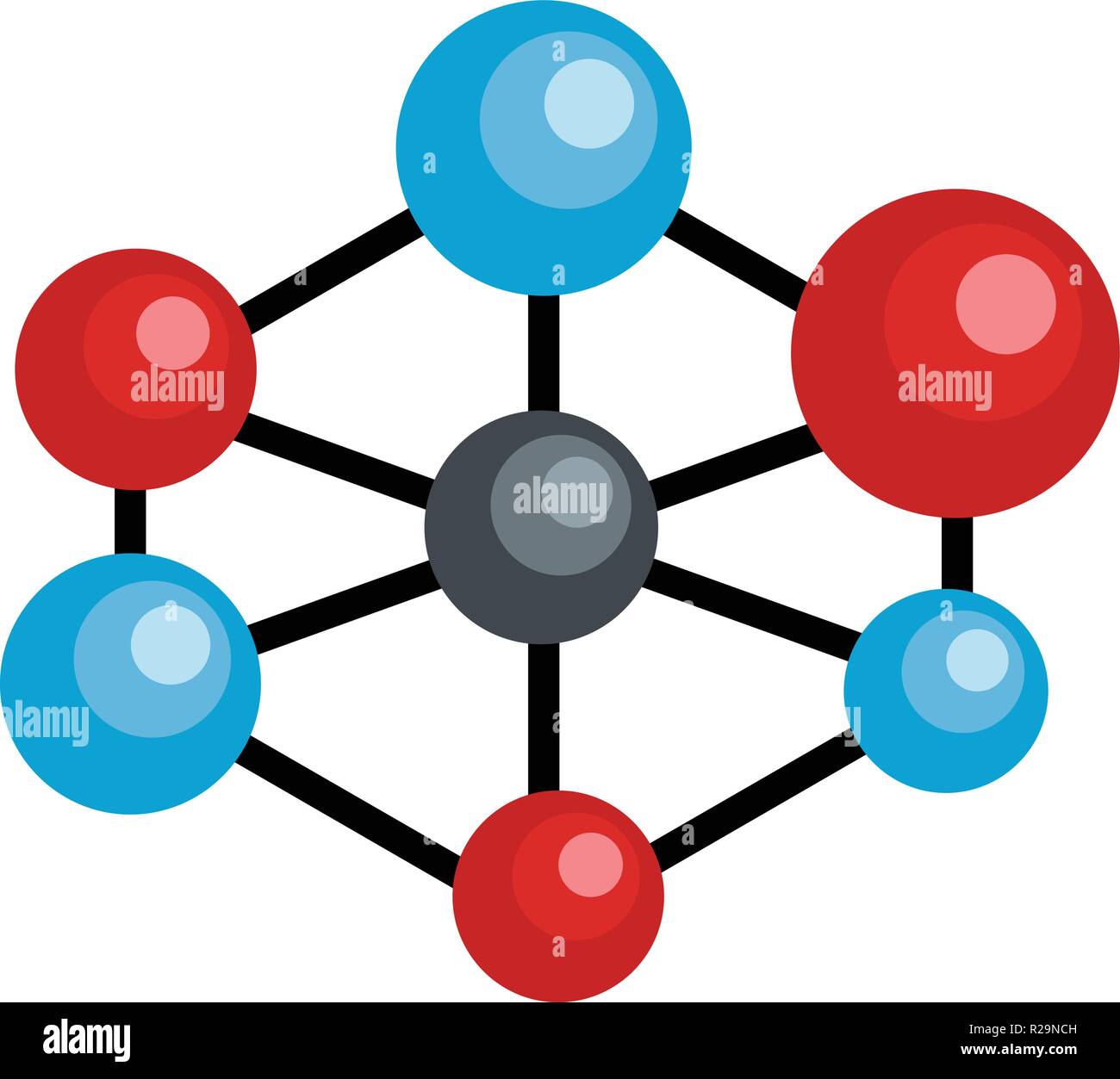 Molecular lattice icon. Flat illustration of molecular lattice vector ...