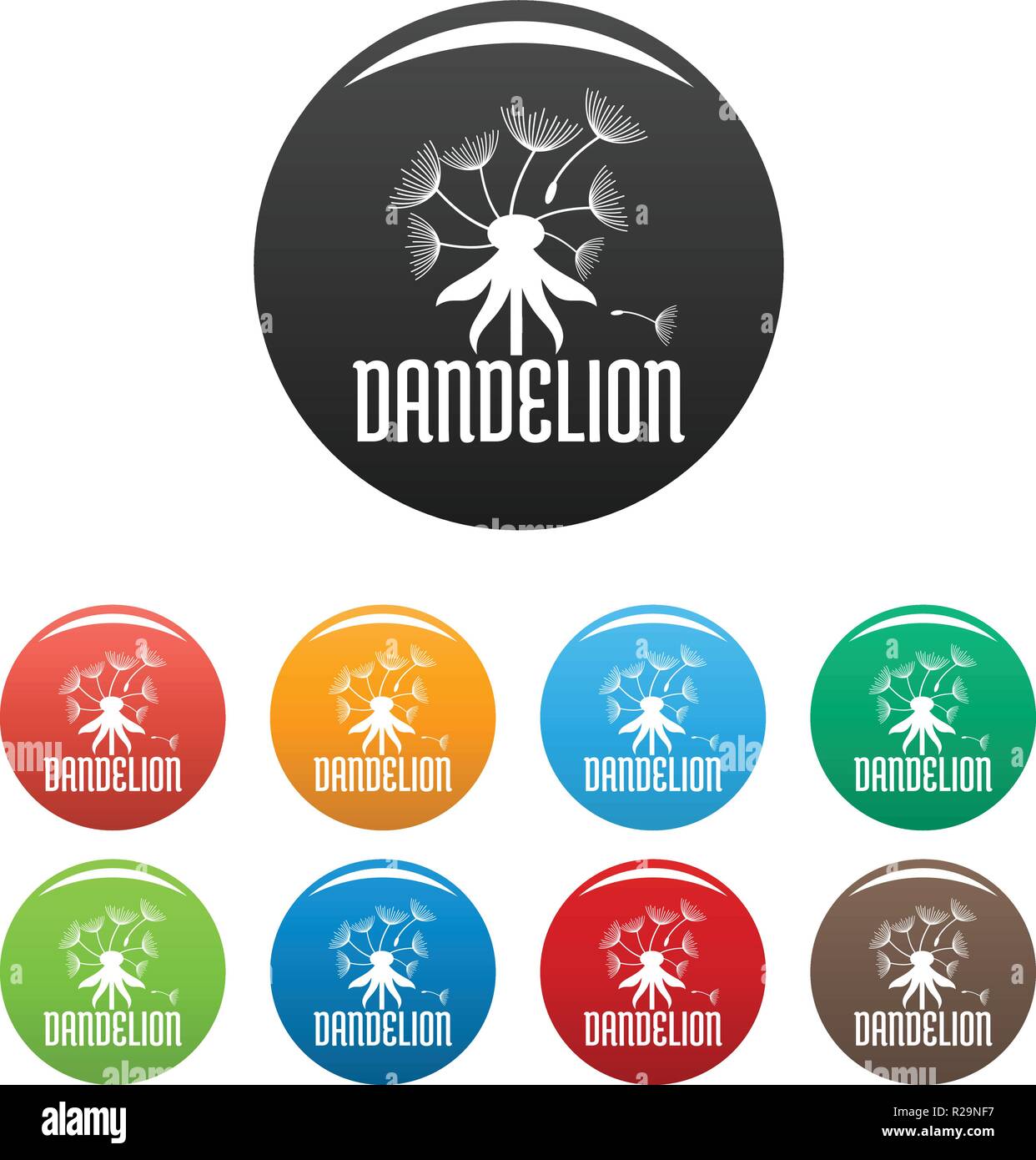Field dandelion logo icon. Simple illustration of field dandelion ...