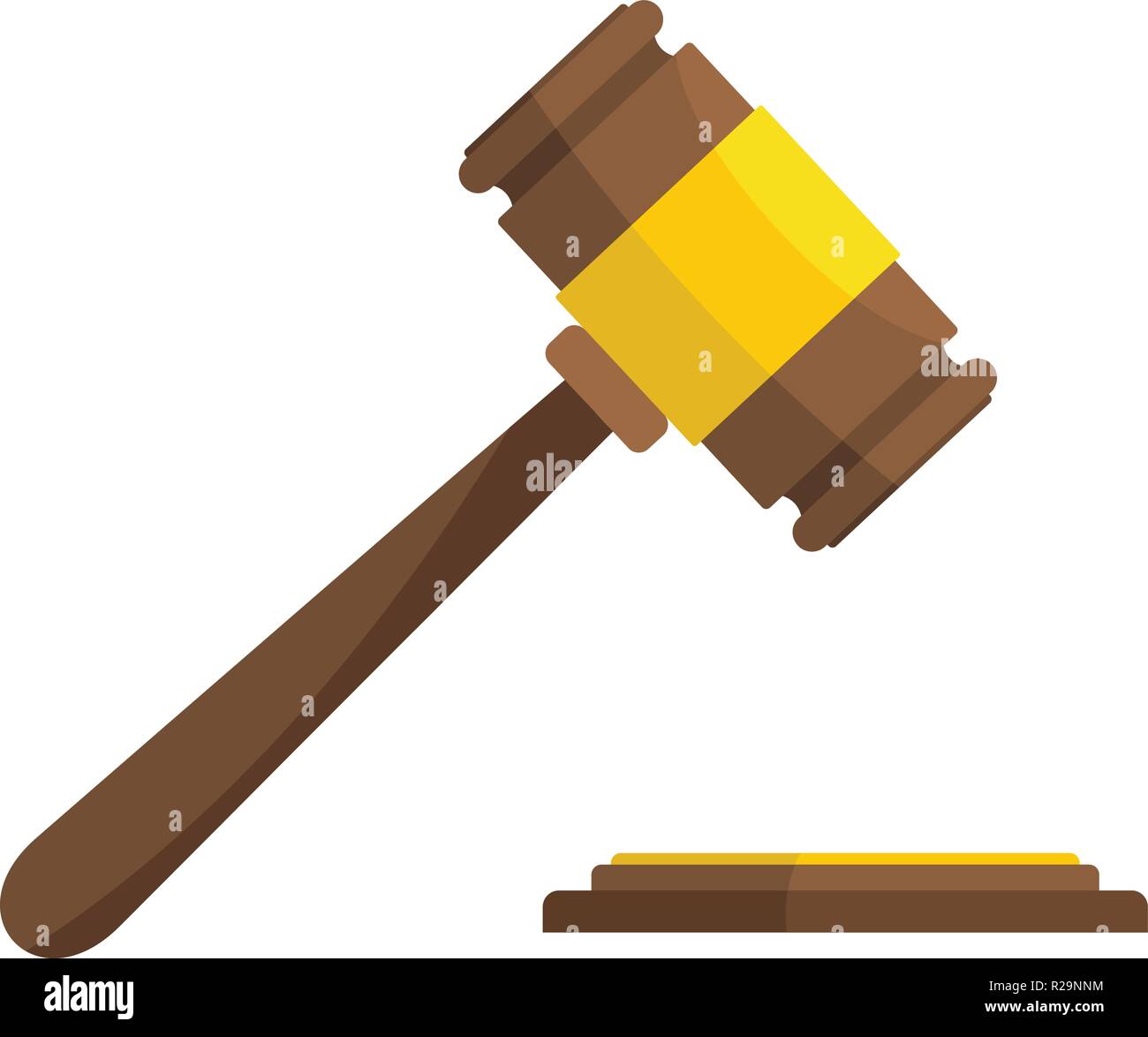 Auction gavel icon. Flat illustration of auction gavel vector icon for ...