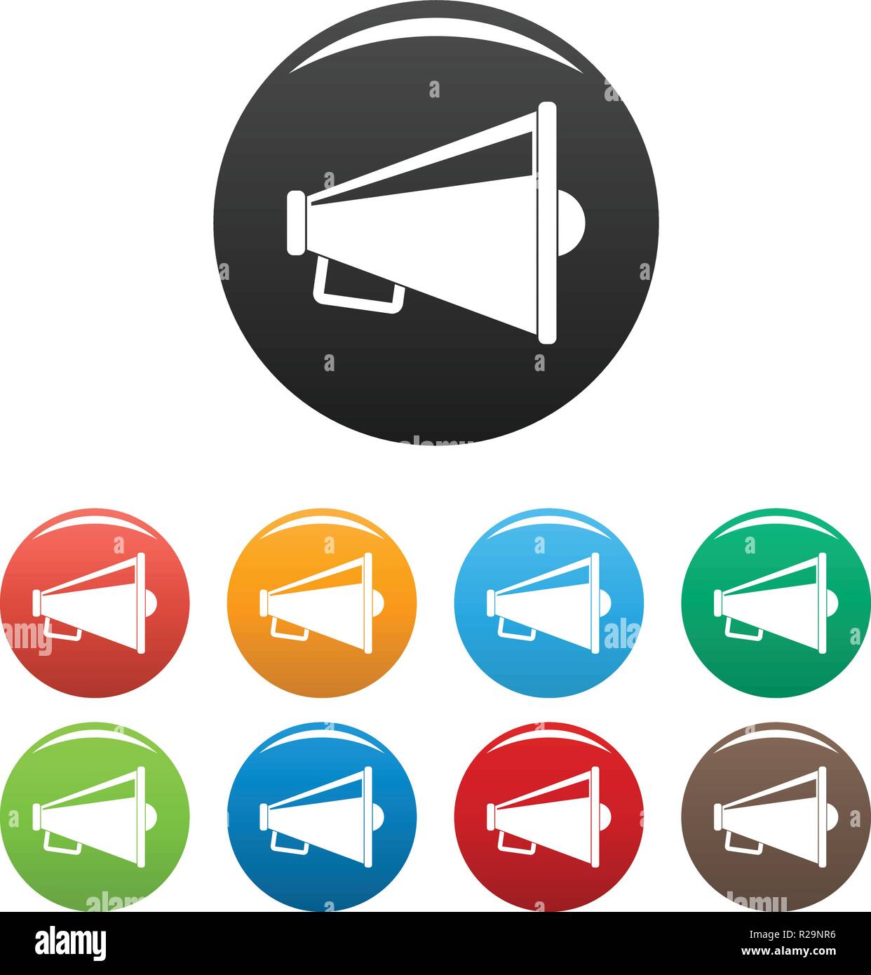 Speaker icon. Simple illustration of speaker vector icons set color ...