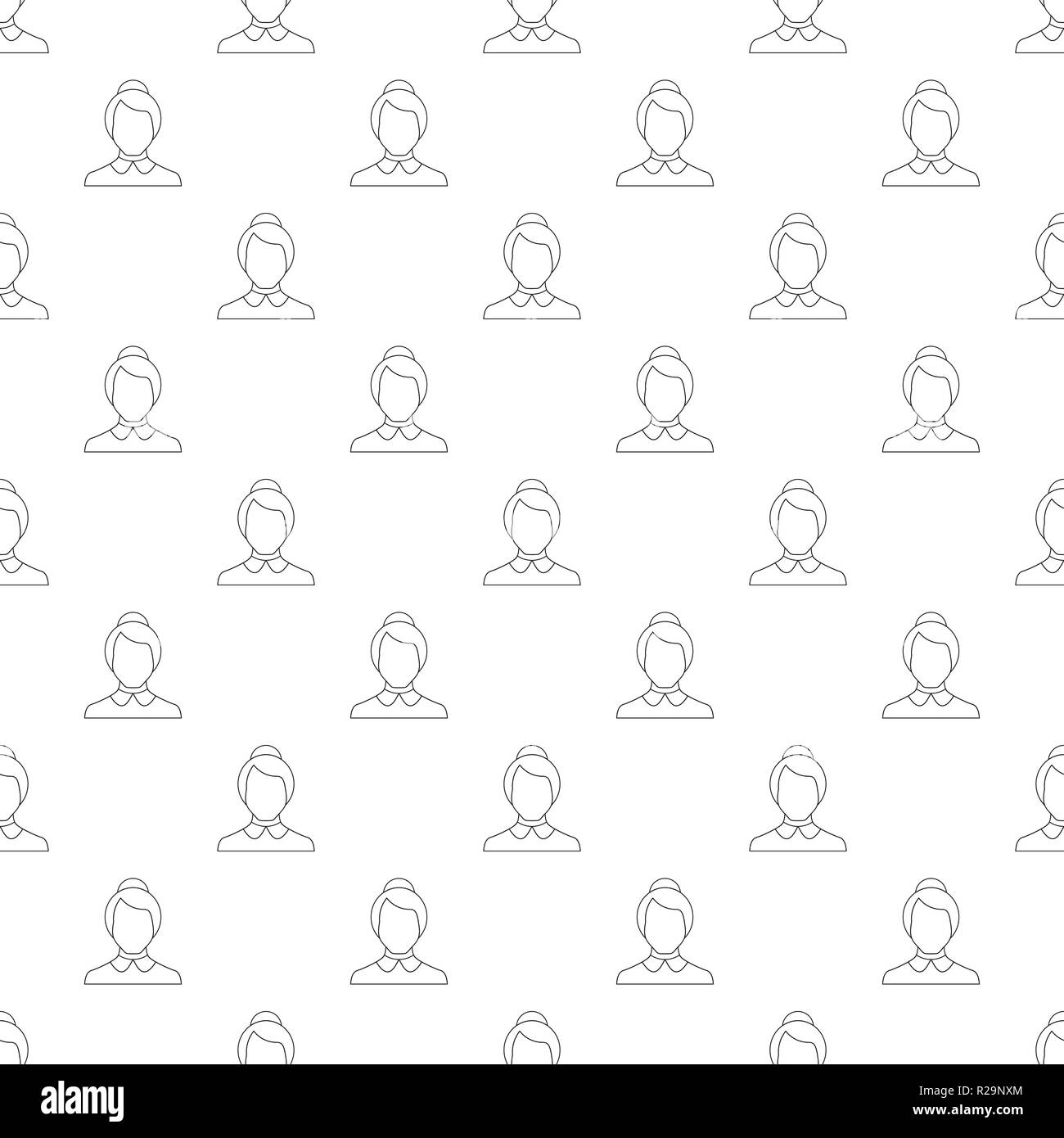 Best female avatar pattern vector seamless repeating for any web design Stock Vector Image & Art ...