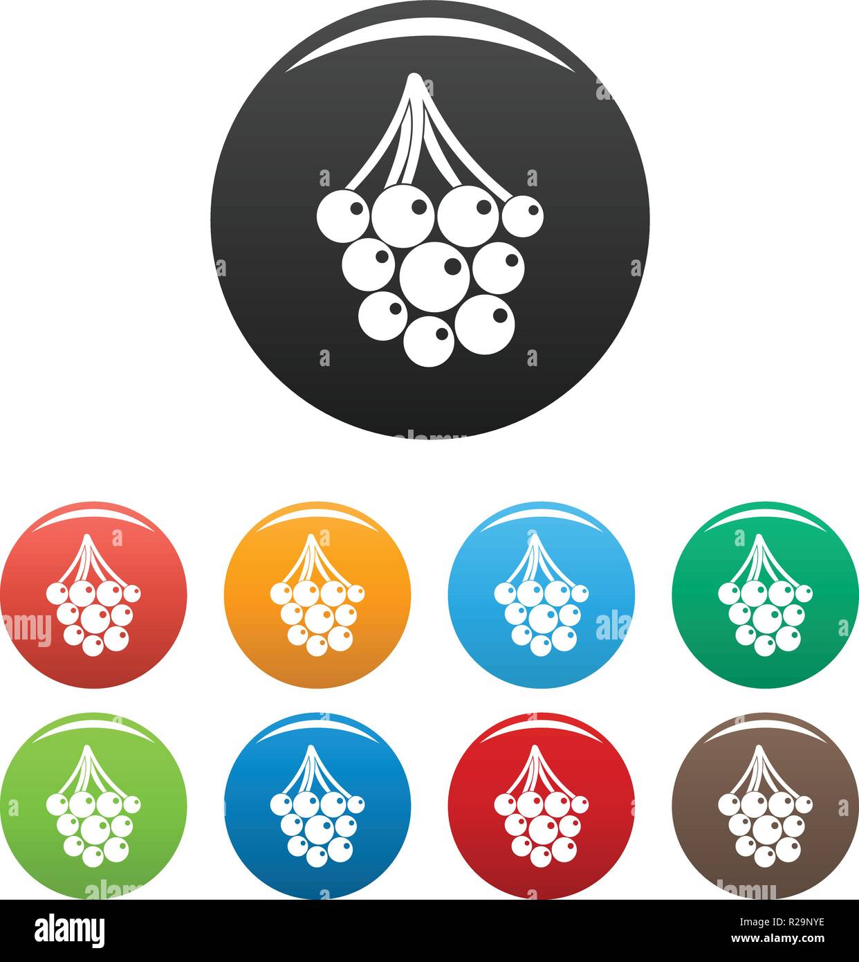 Sweet grape icon. Simple illustration of sweet grape vector icons set ...
