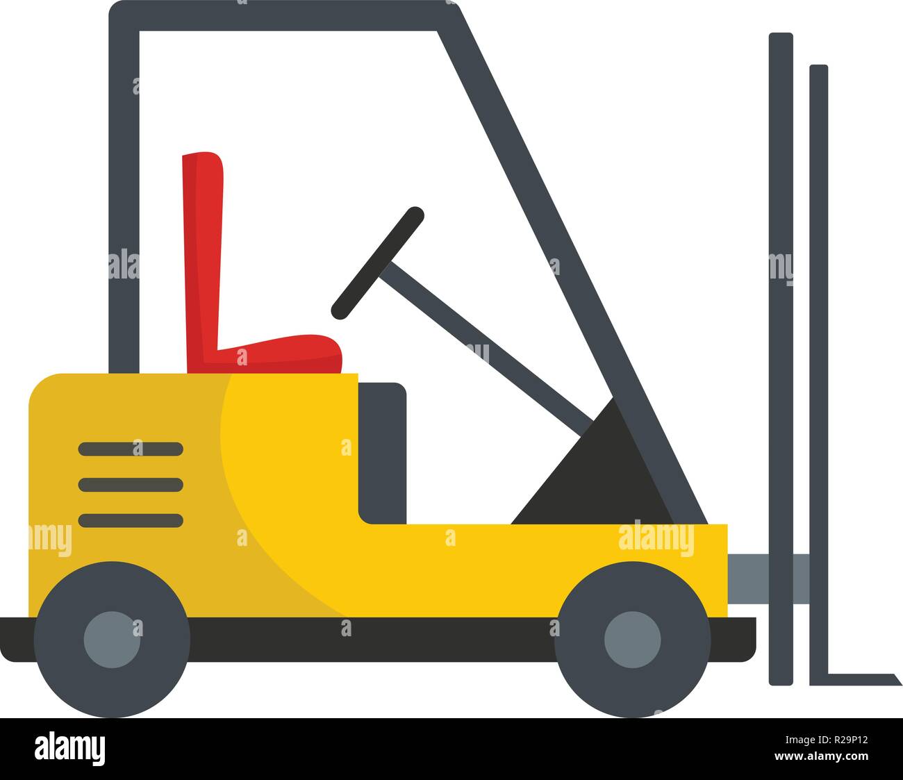 Forklift unload Stock Vector Images - Alamy