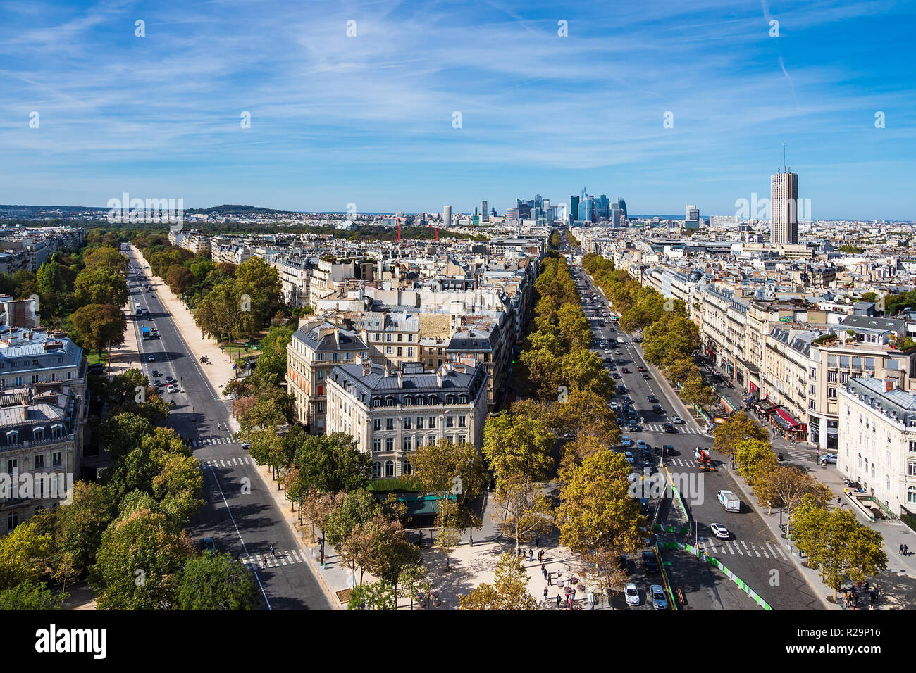 View to the high rise La Defense in Paris, France Stock Photo - Alamy