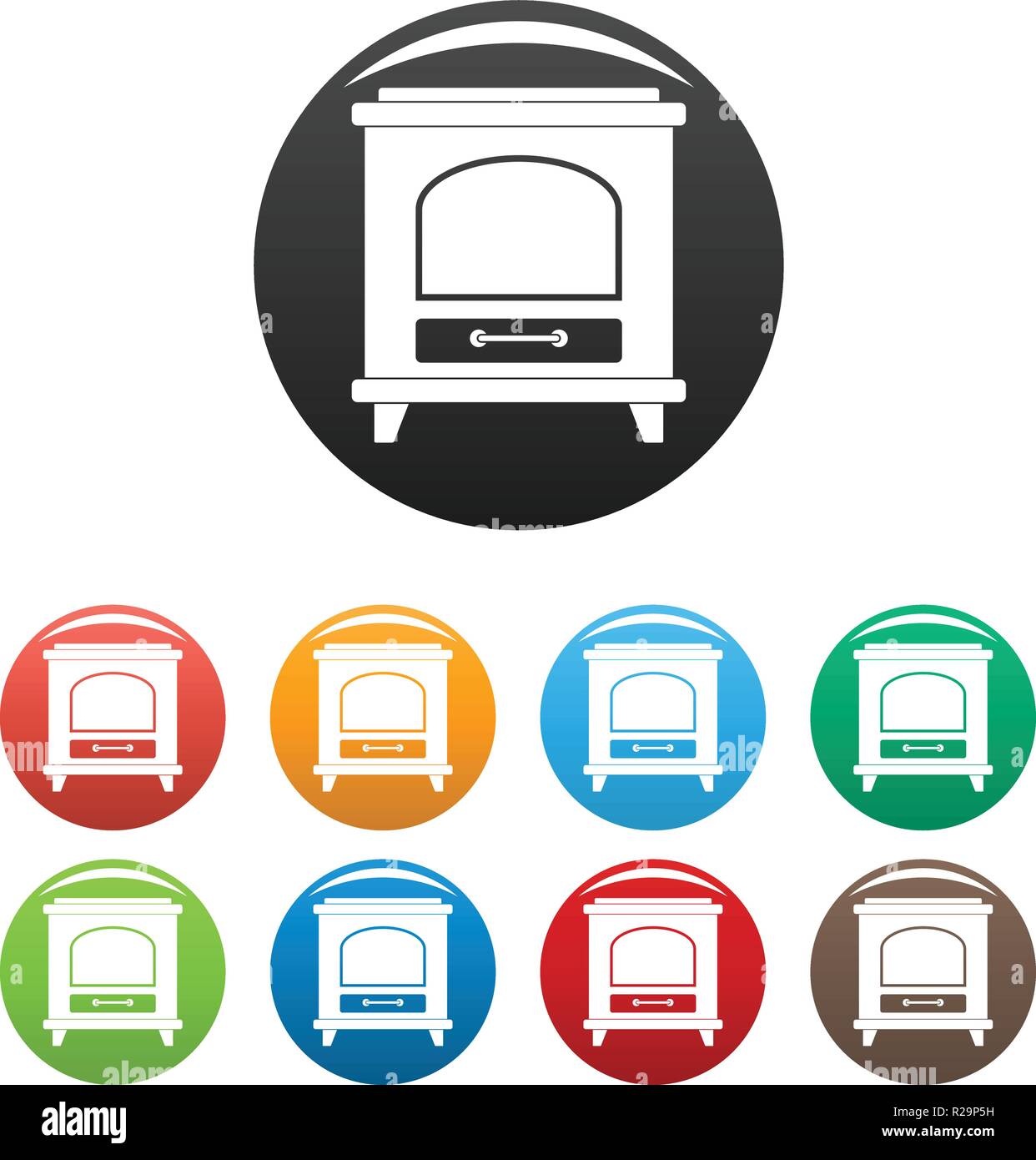 Ancient oven icon. Simple illustration of ancient oven vector icons set ...