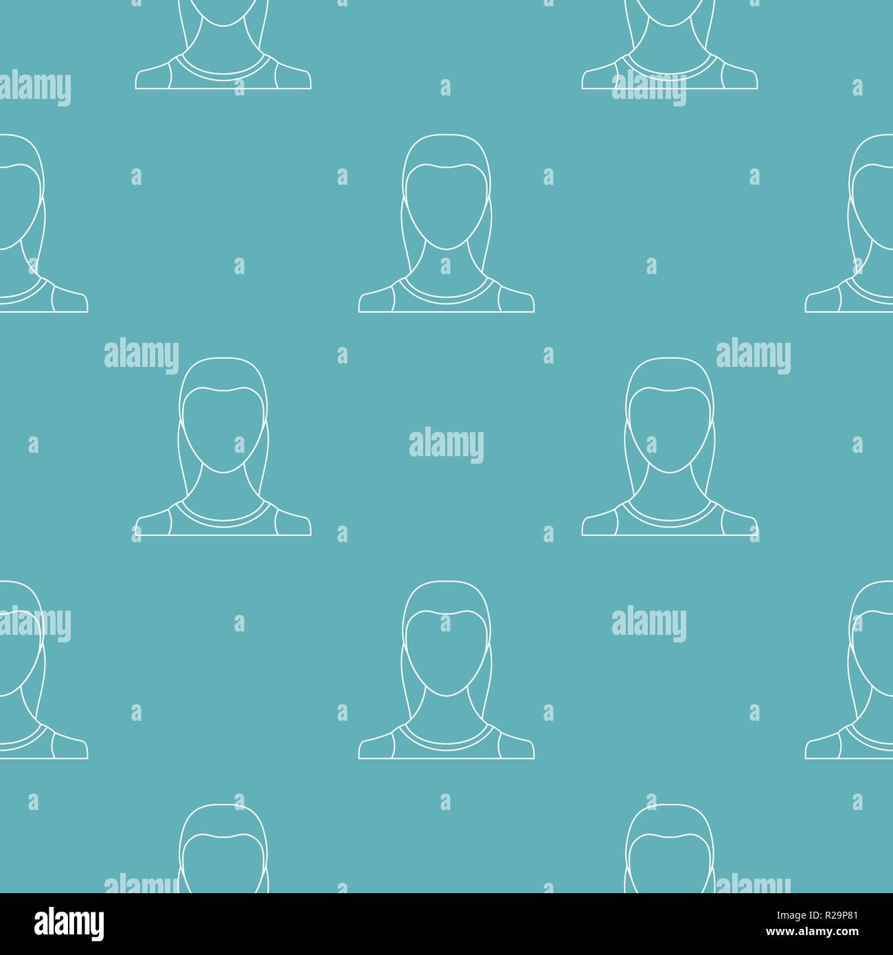 Girl user pattern vector seamless repeating for any web design Stock Vector Image & Art - Alamy