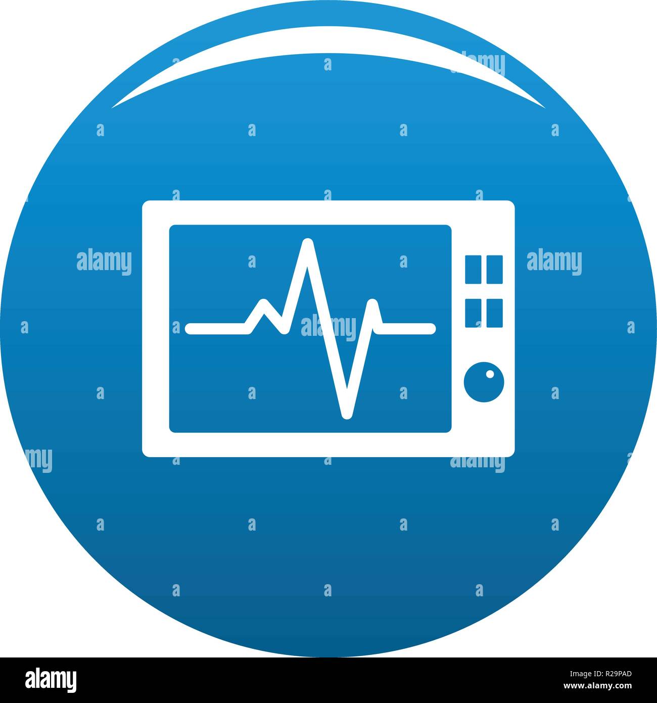 Ekg icon. Simple illustration of ekg vector icon for any design blue ...