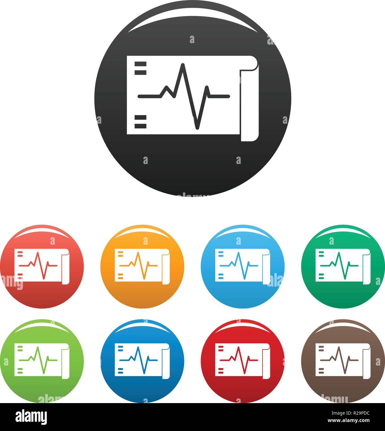 Electrocardiogram icon. Simple illustration of electrocardiogram vector ...