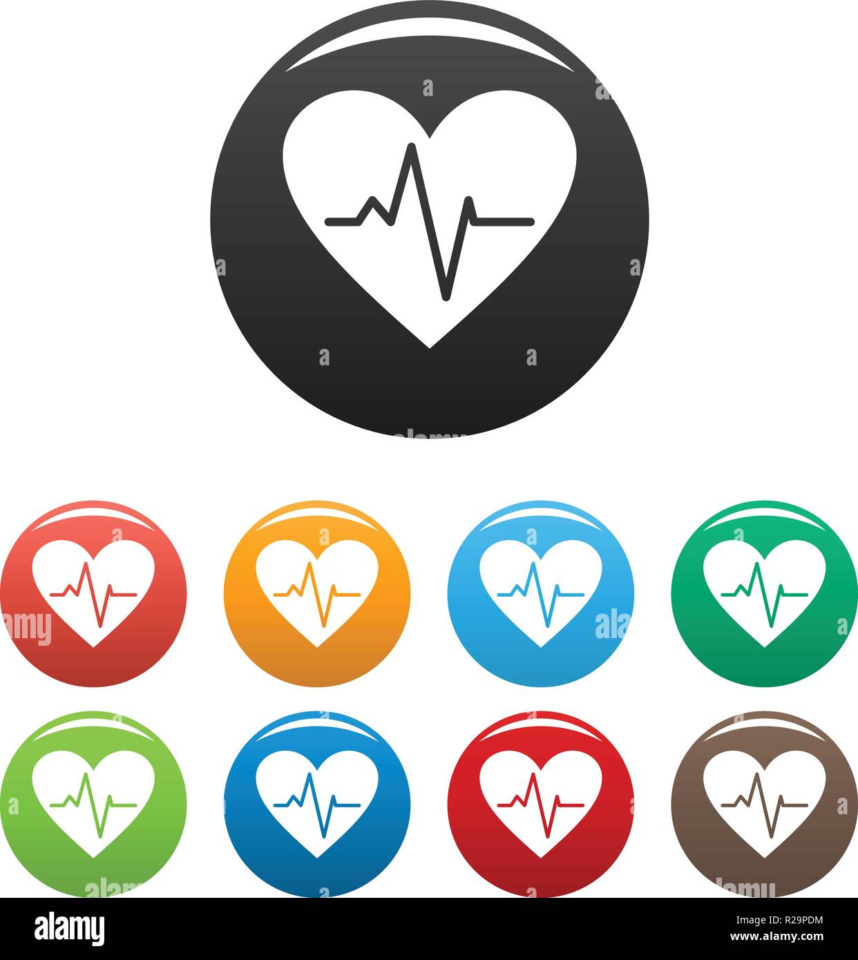 Healthy heart icon. Simple illustration of healthy heart vector icons ...