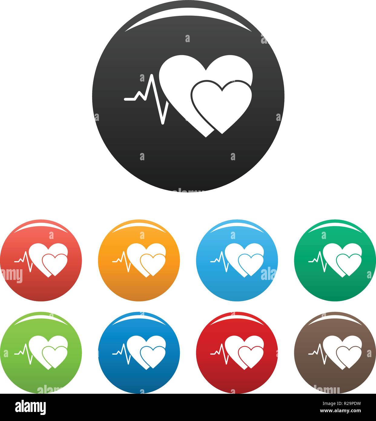 Cardiology icon. Simple illustration of cardiology vector icons set ...