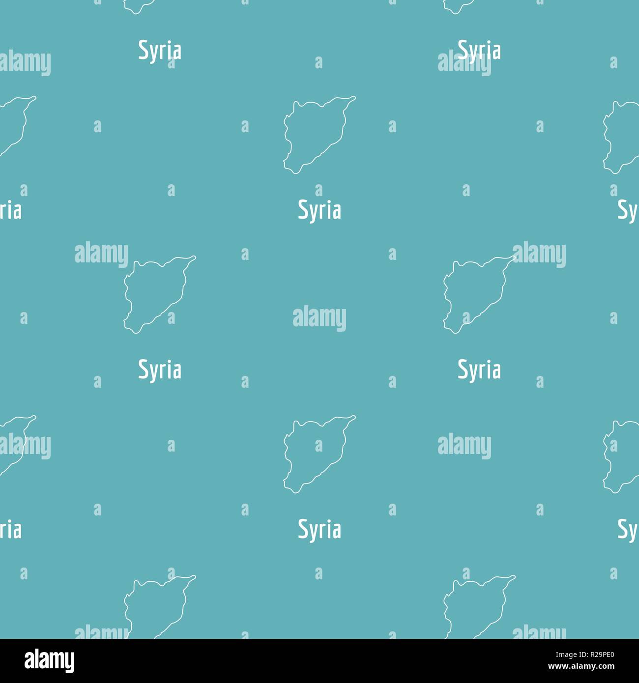 Syria map thin line. Simple illustration of Syria map vector isolated ...