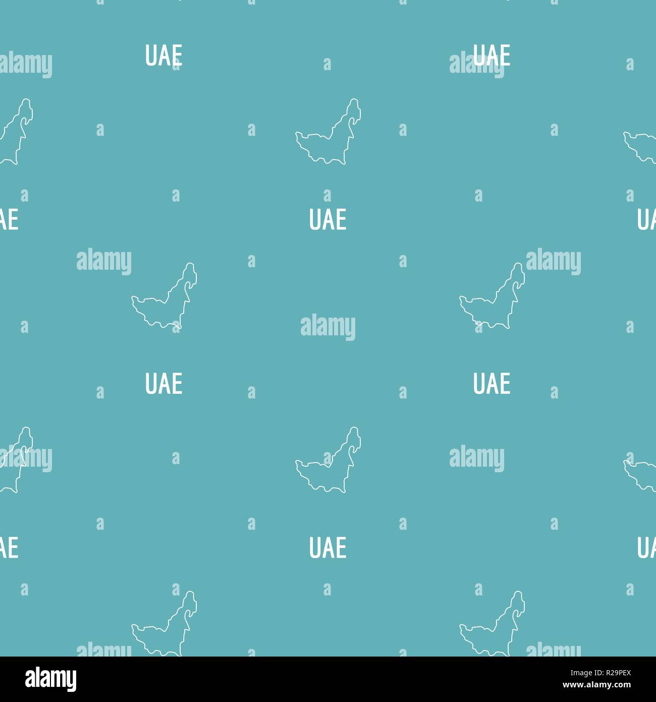 UAE map thin line. Simple illustration of UAE map vector isolated on ...